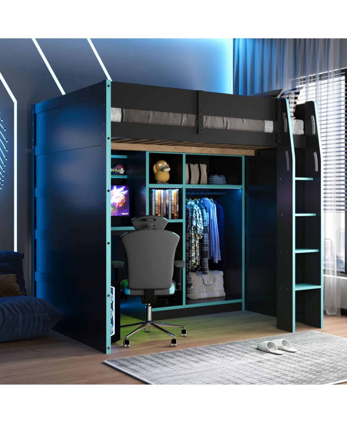 Click here for Streamdale Furniture Full Size Wood Loft Bed with... prices