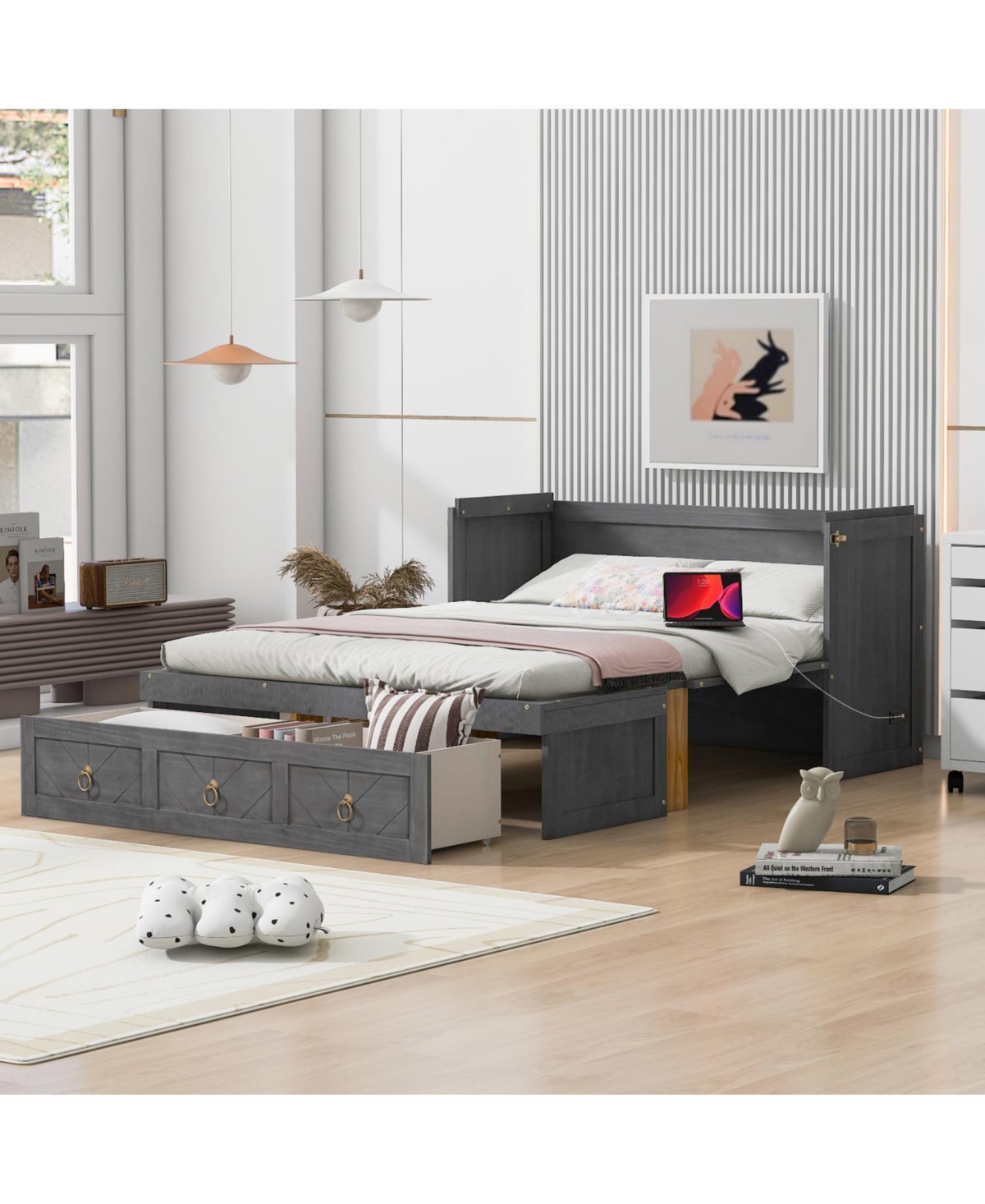 Click here for Streamdale Furniture Full Size Murphy Bed with Usb... prices