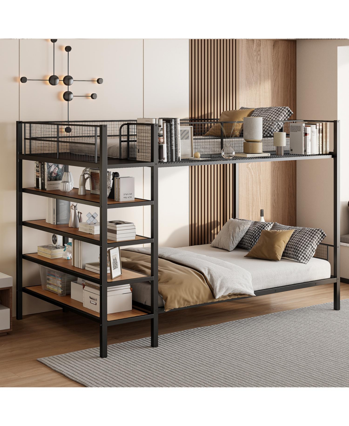 Click here for Streamdale Furniture Twin Over Full Metal Bunk Bed... prices