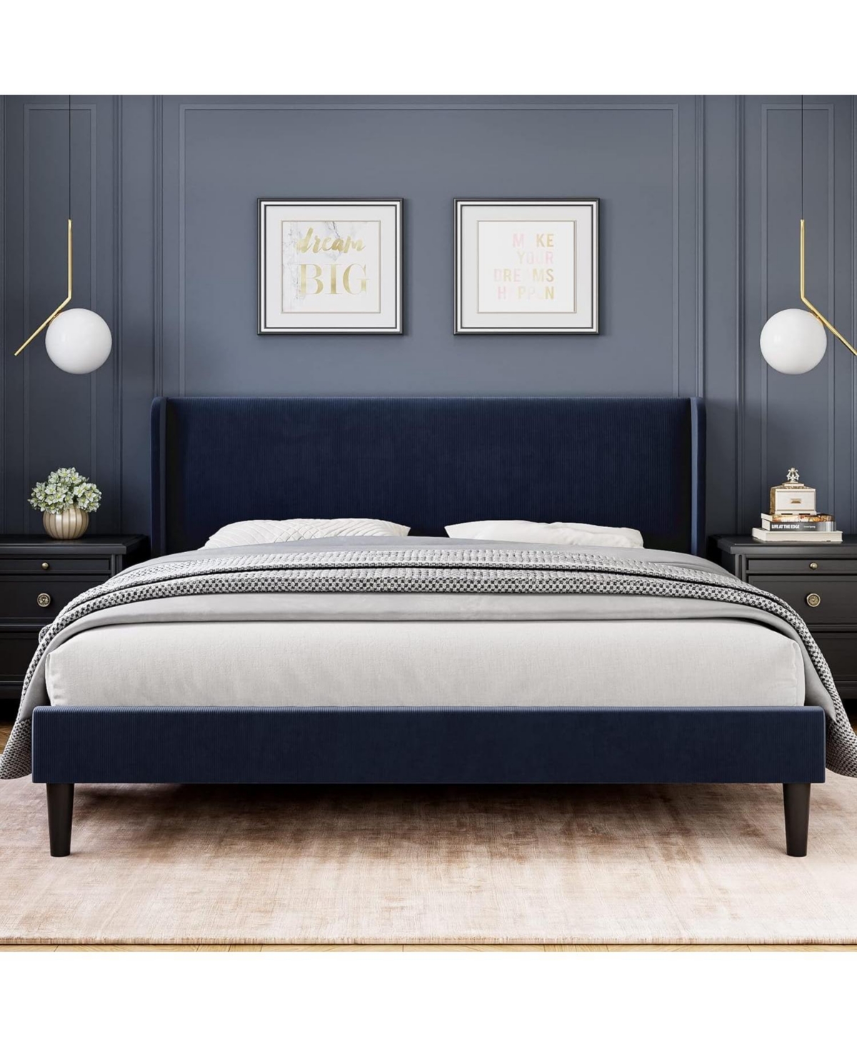 Click here for Gaomon Easy Assembly Queen Size Bed Frame Upholste... prices