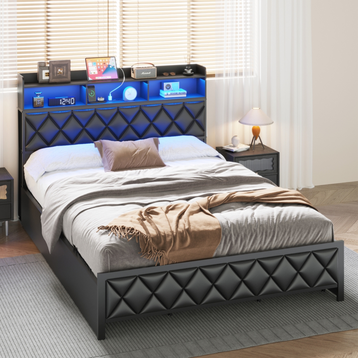 Click here for Streamdale Furniture Queen Platform Bed with Stora... prices