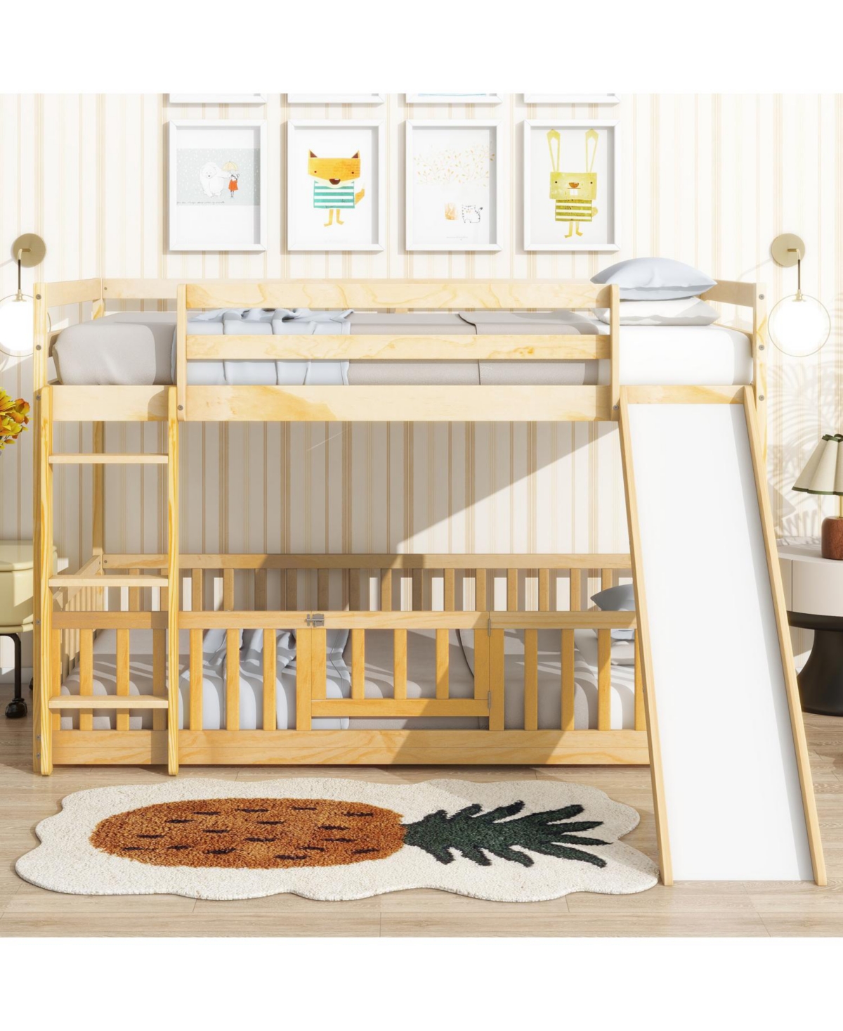 Click here for Streamdale Furniture Twin Over Twin Floor Bunk Bed... prices
