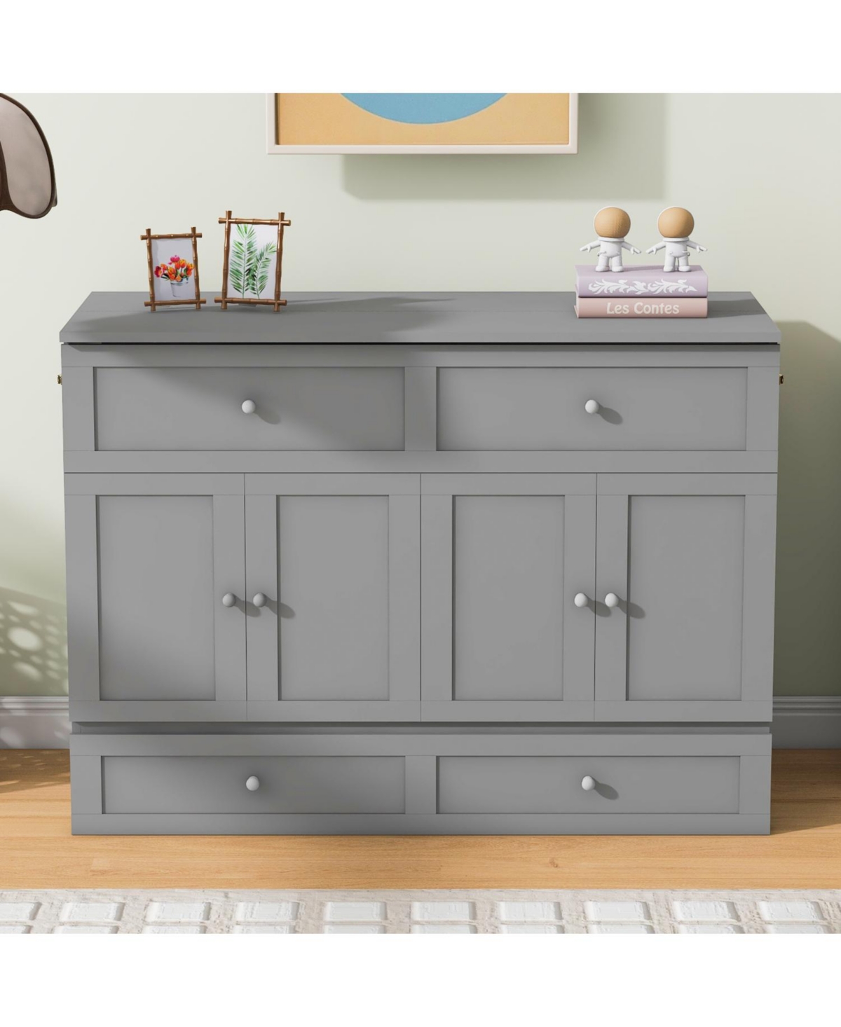 Click here for Streamdale Full Size Murphy Bed with Large Drawers... prices