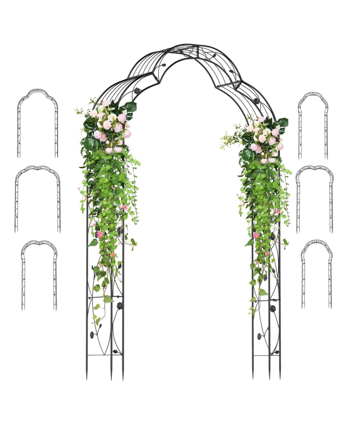 Click here for Gymax 99 Tall Garden Arch Arbor Trellis w/6 Combin... prices
