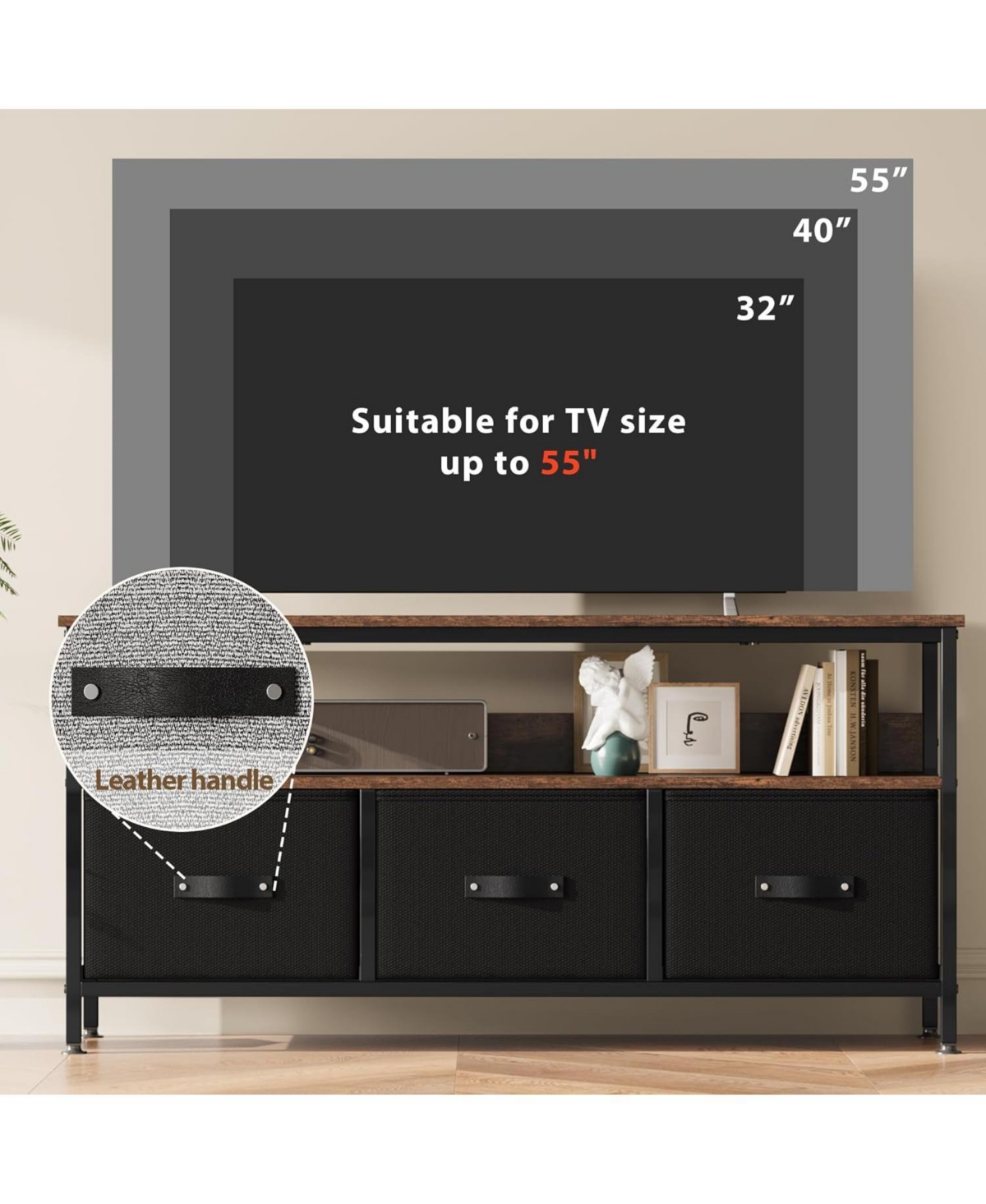 Click here for gaomon 3-Drawer Modern Tv Cabinet Lowboard with Op... prices