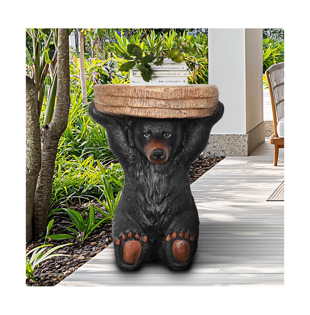Click here for Sunjet 20.8" H Black Bear Side Table - Rustic... prices