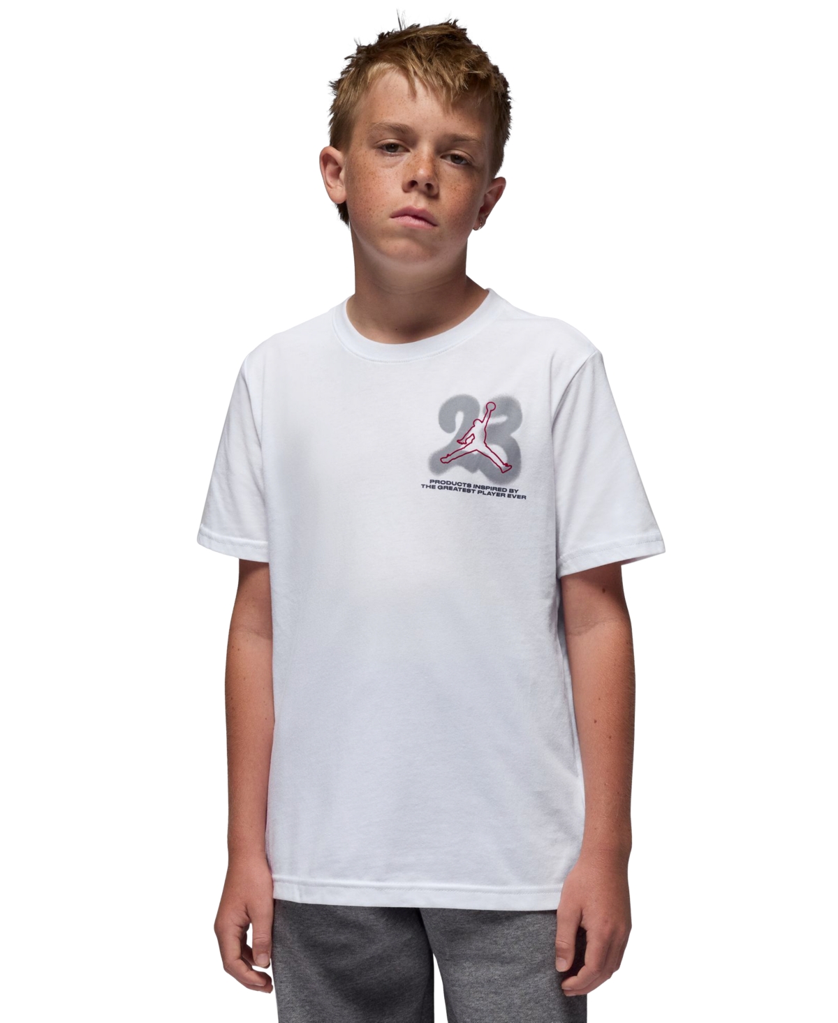 Click here for Jordan Boys 8-18 Graphic Print Crewneck T-Shirt -... prices