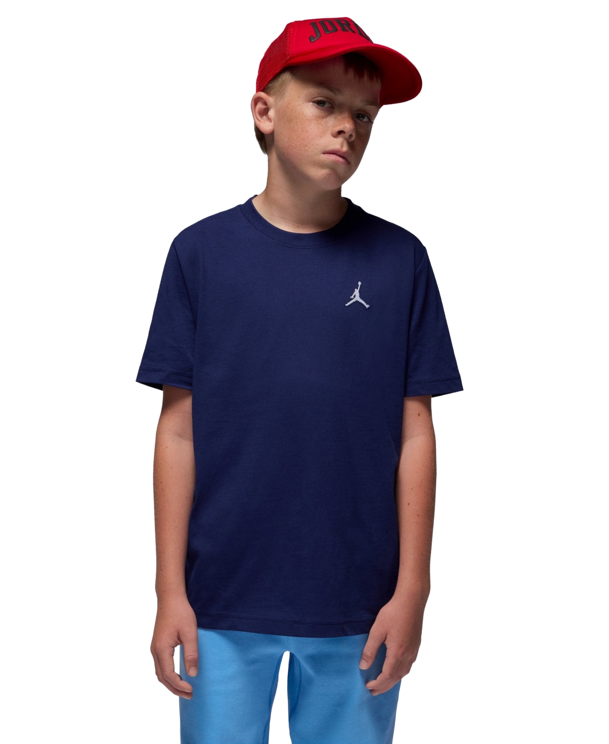 Click here for Jordan Big Boys Jumpman Air Embroidery T-Shirt - B... prices