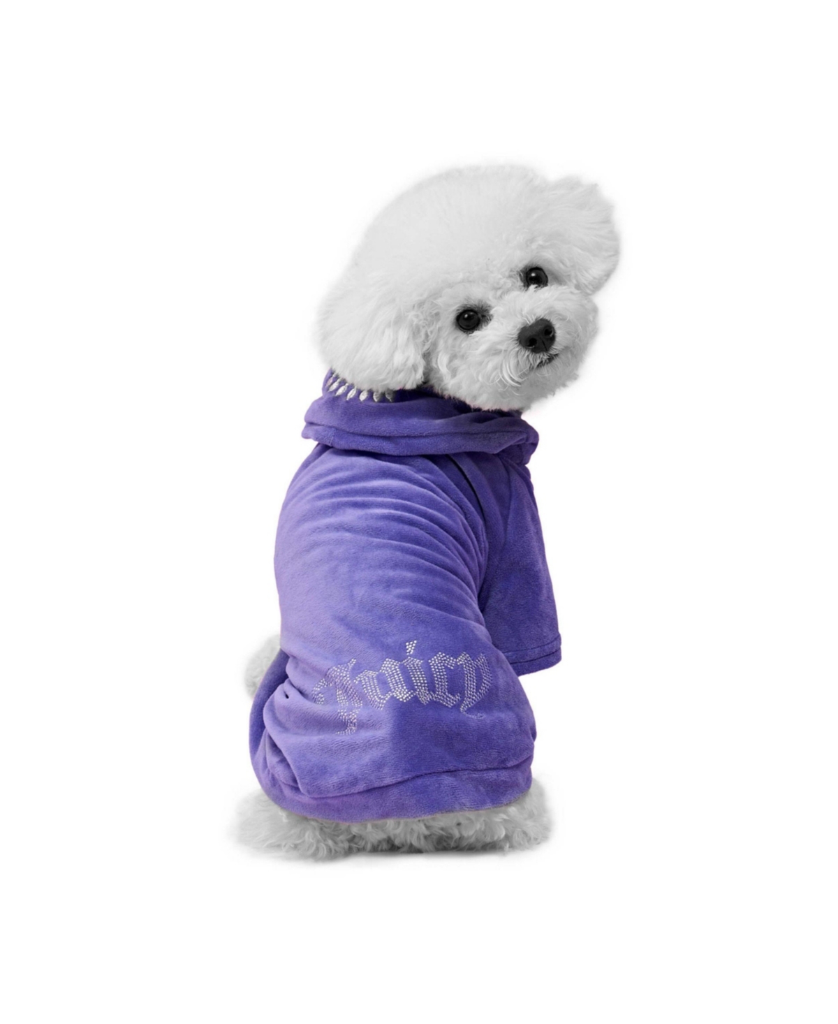 Click here for Juicy Couture Bling Velour Pet Hoodie - Purple prices