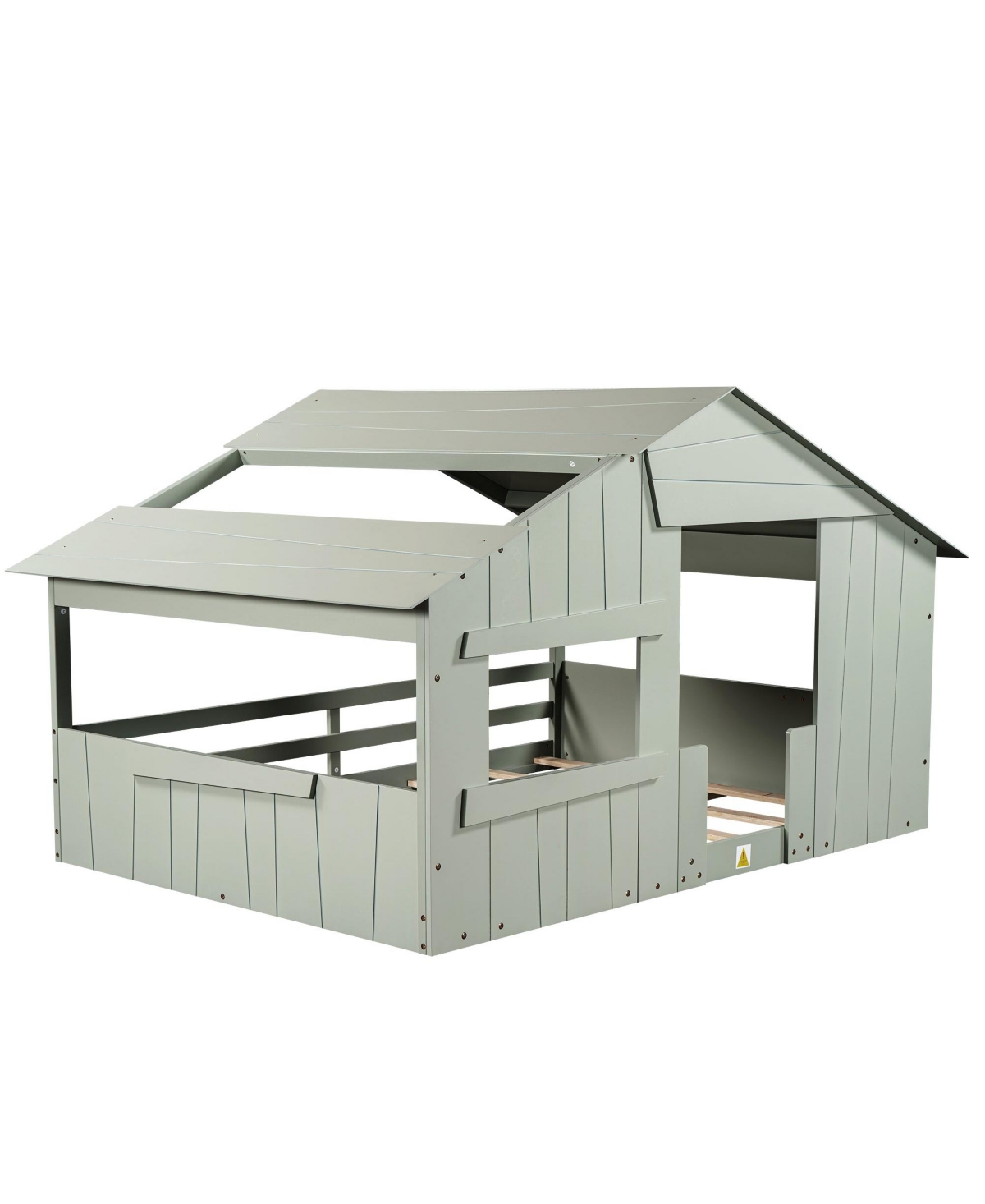 Click here for Boyel Living Wood Full Size House Bed with Roof  W... prices