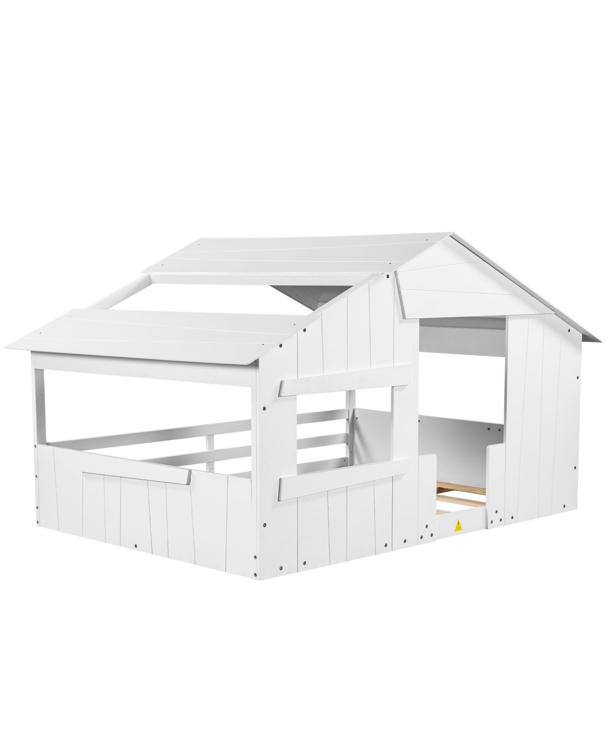 Click here for Boyel Living Wood Full Size House Bed with Roof  W... prices