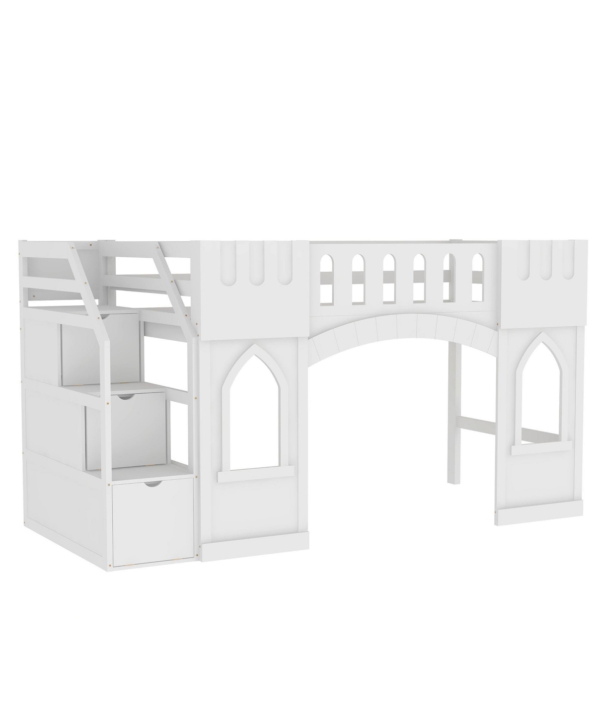 Click here for Boyel Living Twin Size Loft Bed with Storage Stair... prices