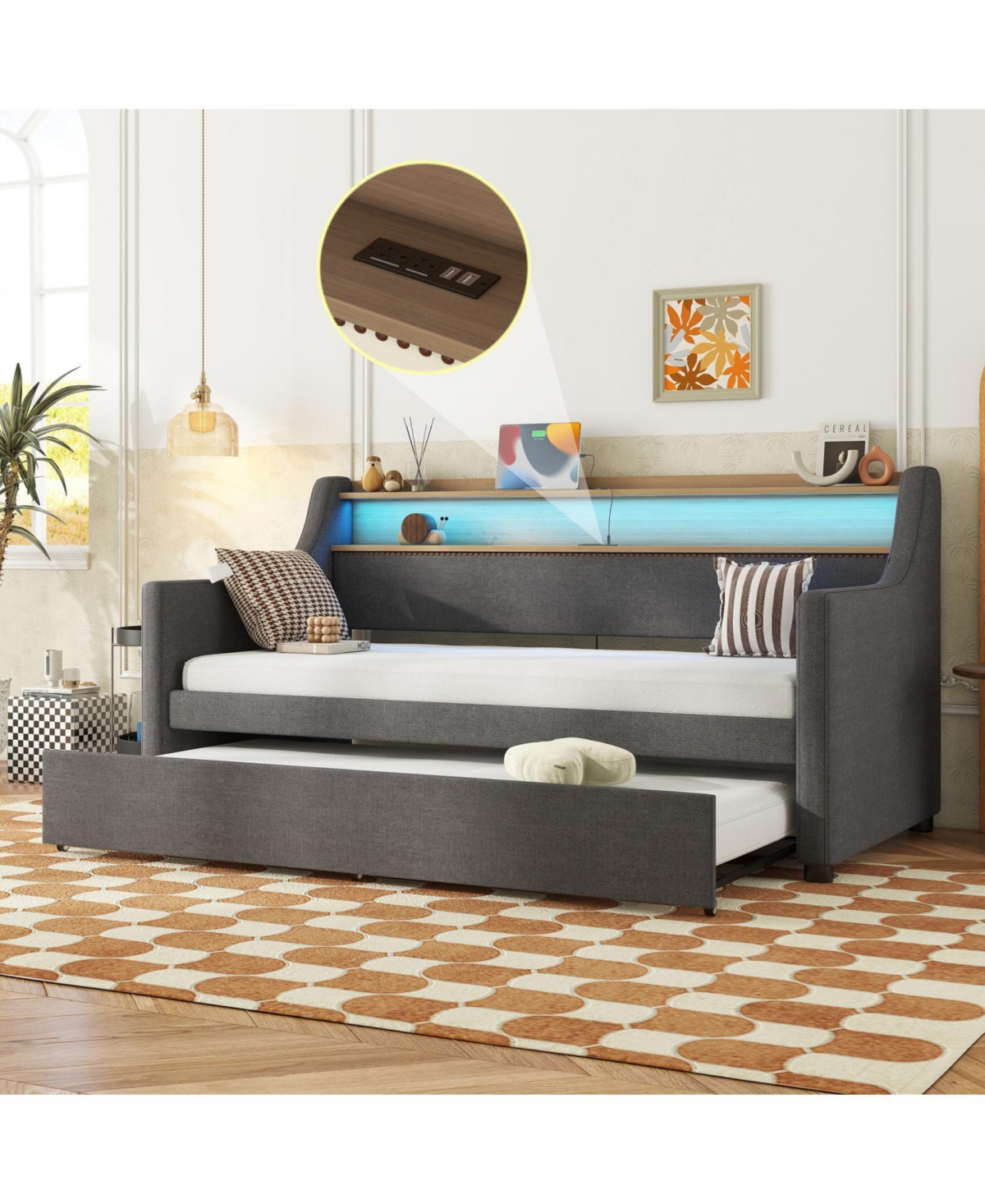 Click here for Streamdale Furniture Twin Size Daybed with Trundle... prices