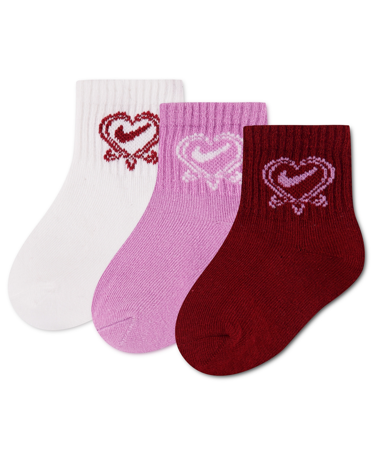 Click here for Nike Baby Girls Valentines Day Socks  3-Pack - Sai... prices