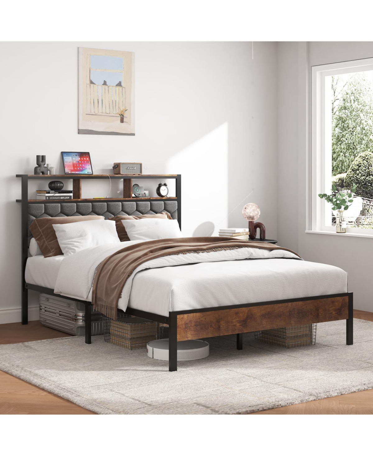 Click here for Streamdale Furniture Wooden Platform Bed Frame w/... prices