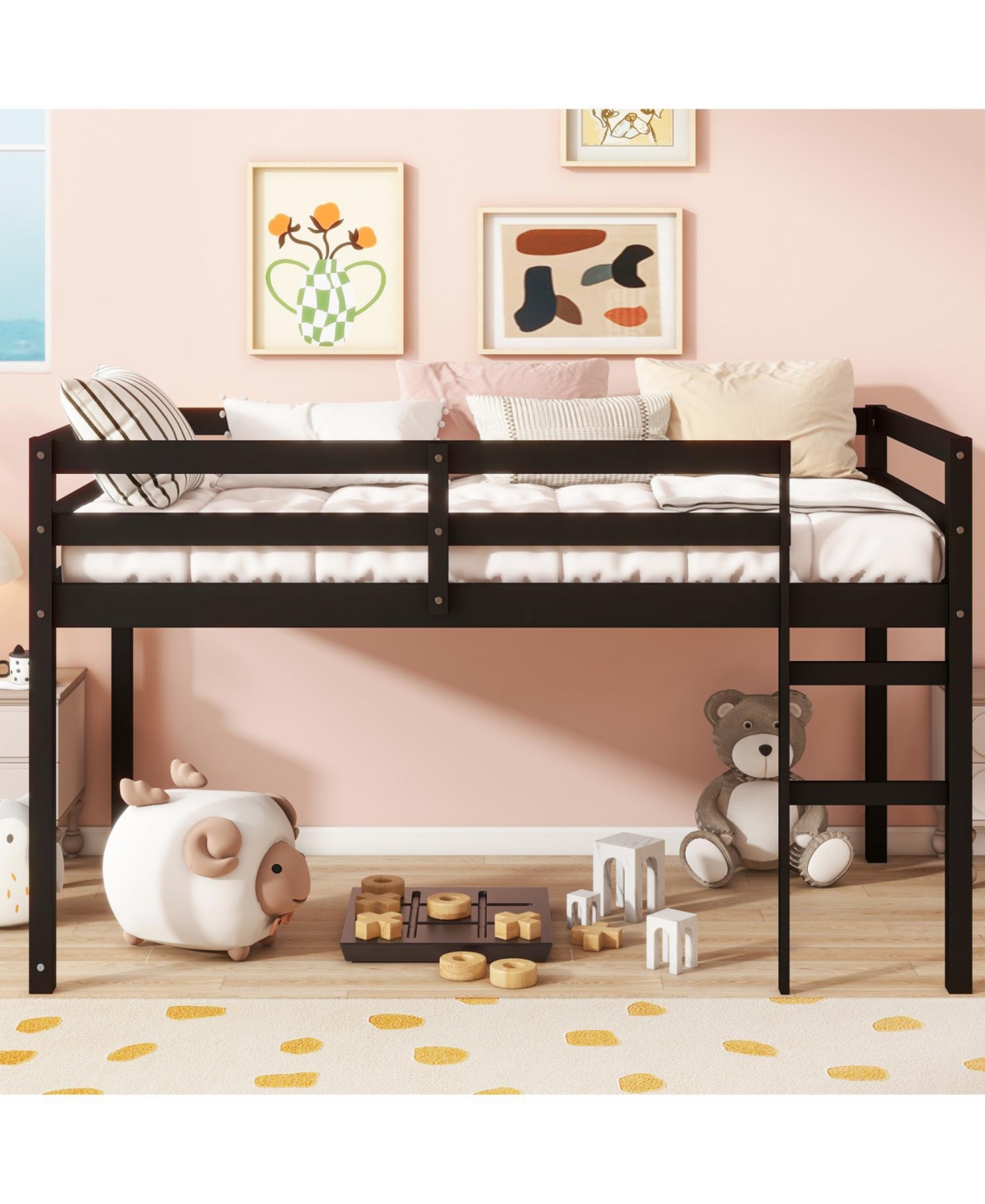 Click here for Streamdale Furniture Solid Wood Twin Loft Bed with... prices