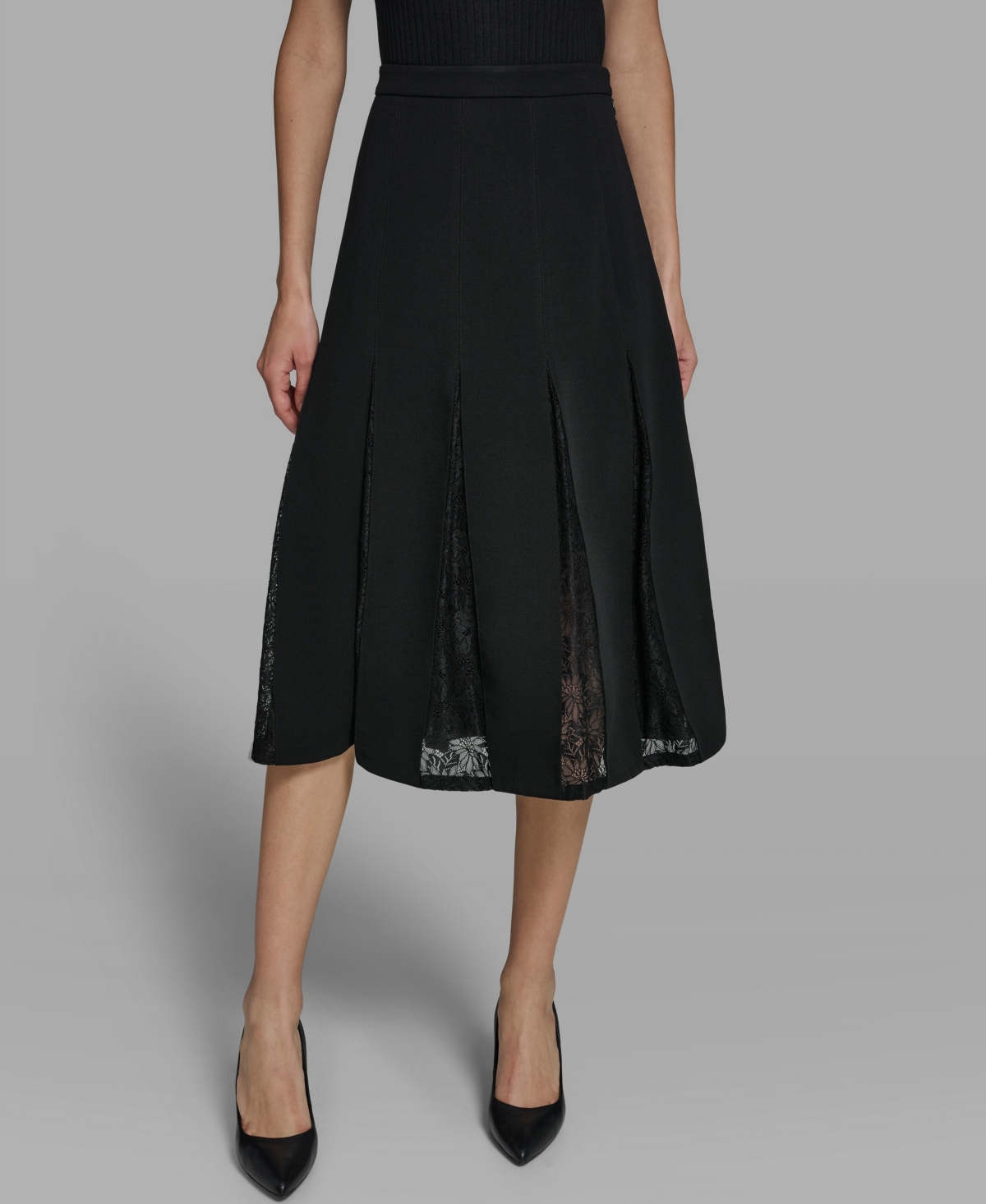 Click here for Karl Lagerfeld Paris Womens Lace Inset Maxi Skirt... prices