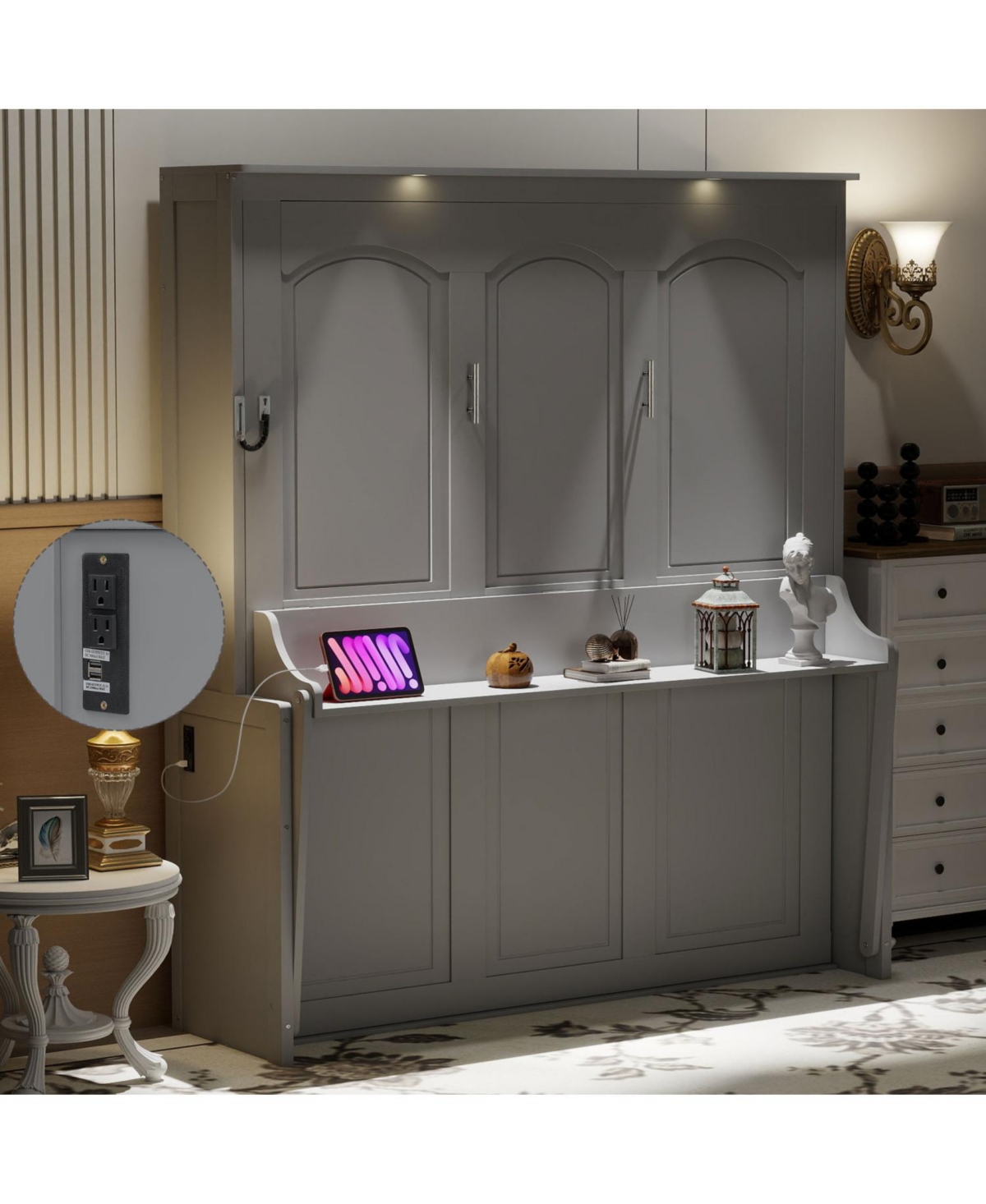 Click here for Streamdale Furniture Queen Size Murphy Bed with De... prices