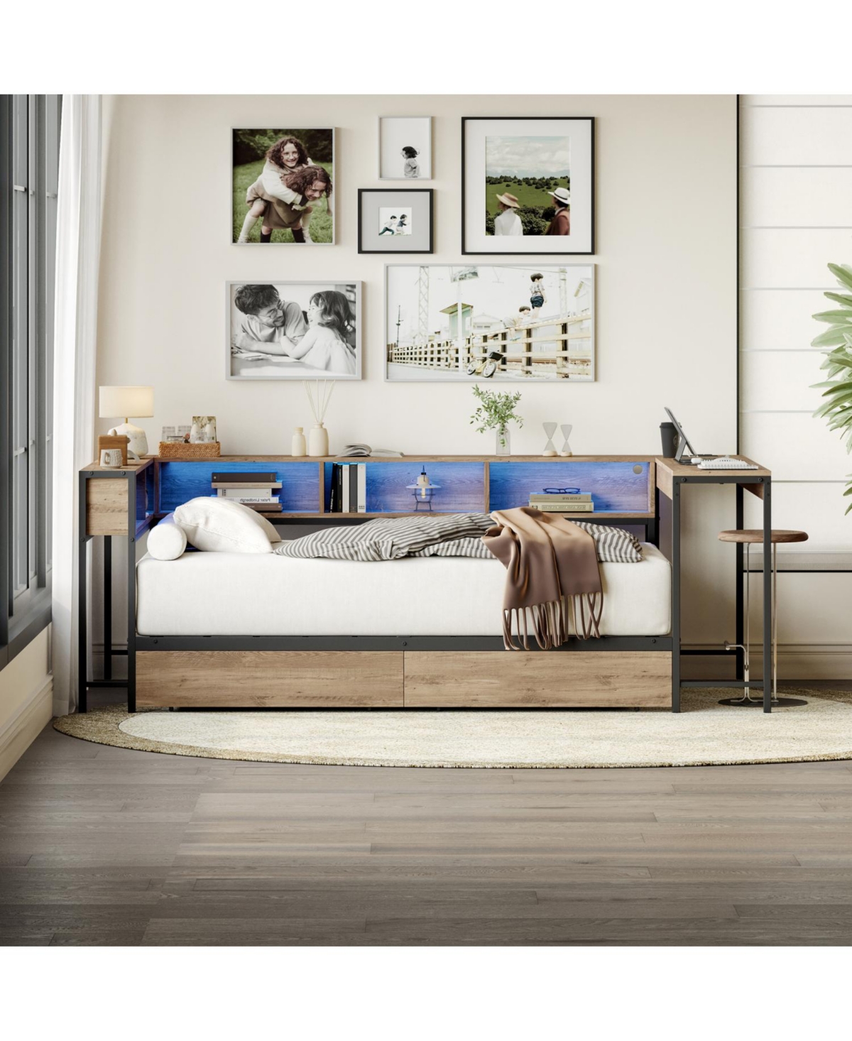 Click here for Streamdale Furniture Corner Bed Frame Twin with Bo... prices