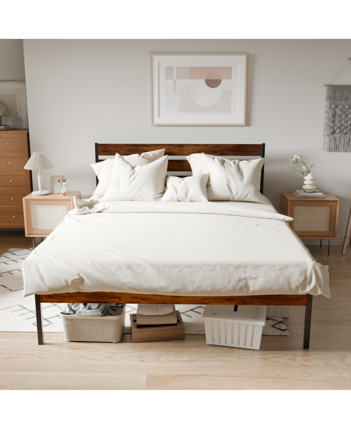 Click here for Streamdale Furniture Iron Platform Bed Frame with... prices