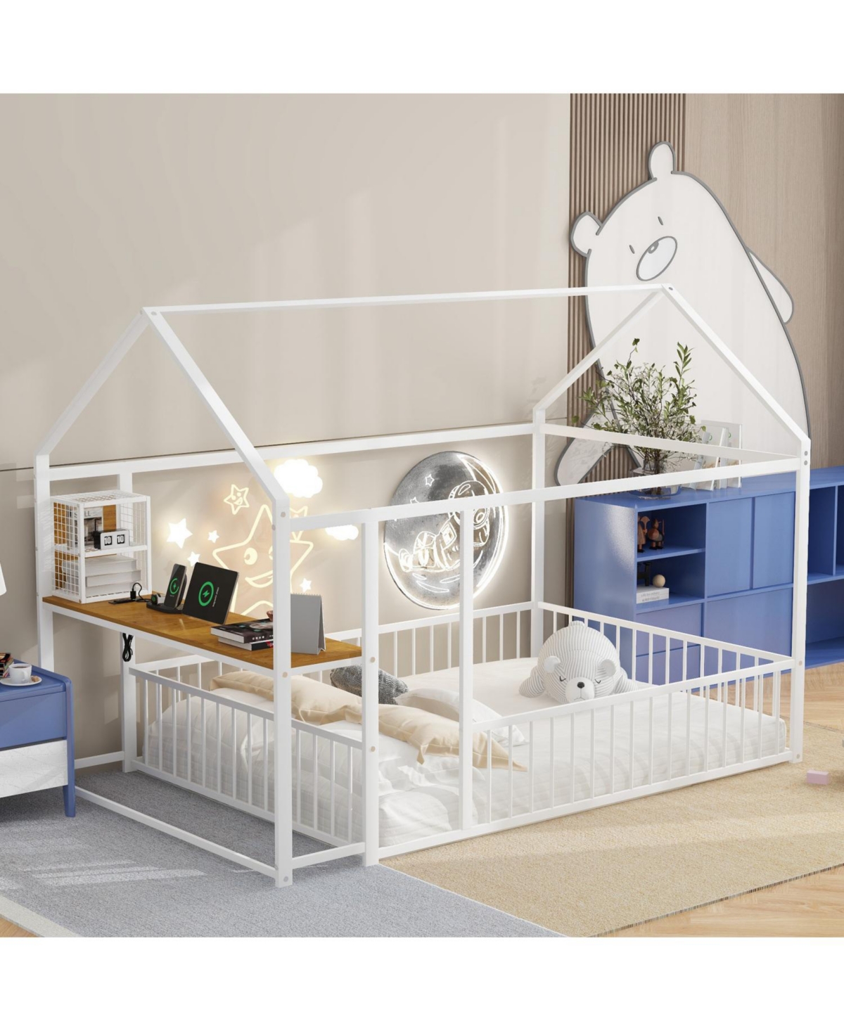 Click here for Streamdale Furniture Full Size Metal Bed House Bed... prices