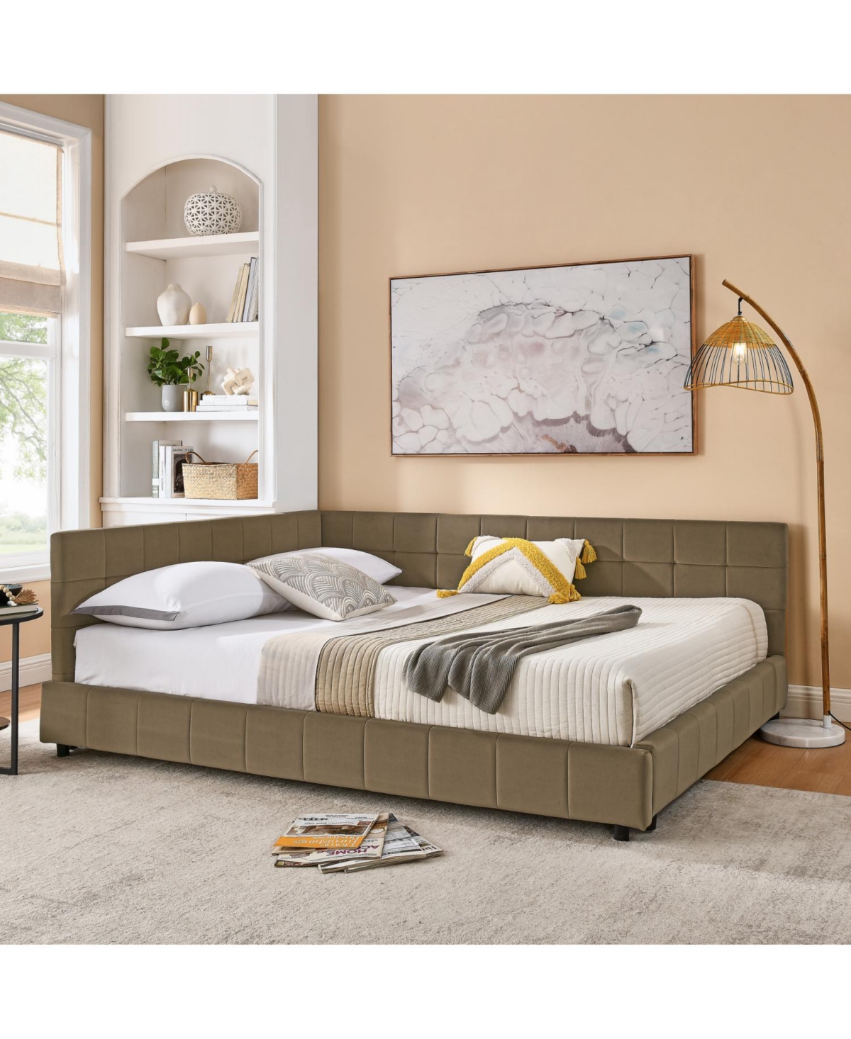 Click here for Streamdale Furniture Queen Upholstered Tufted Bed... prices
