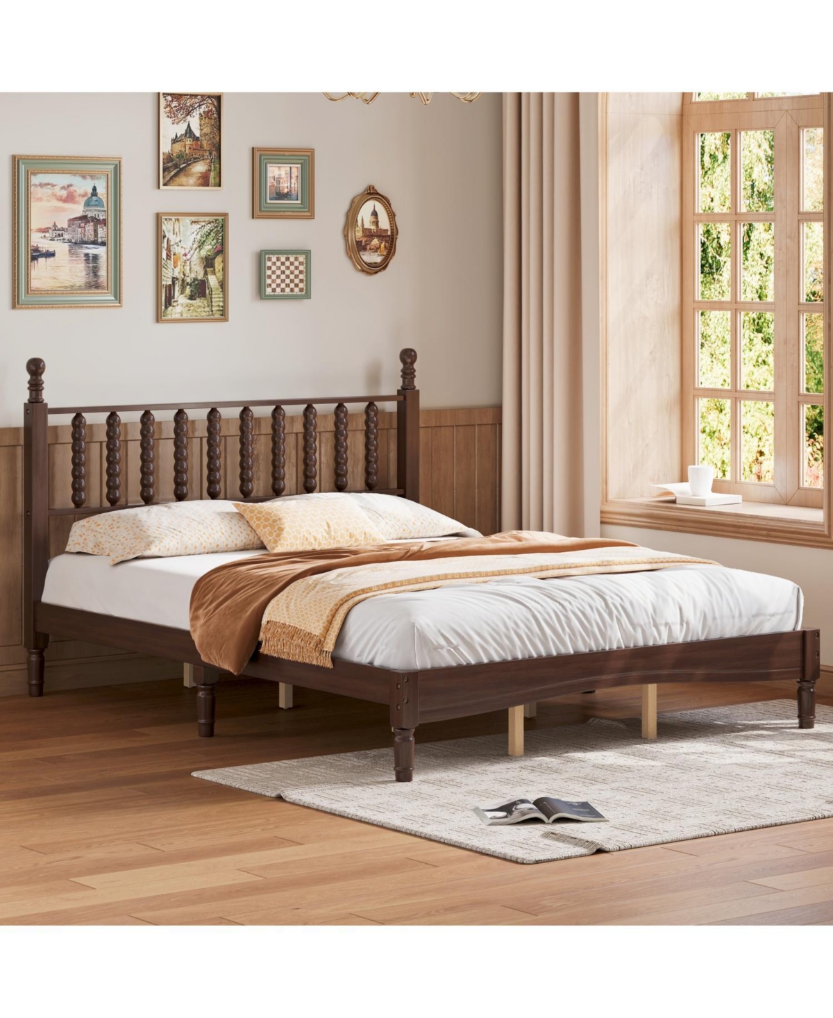 Click here for Streamdale Furniture Wood Platform Bed - Walnut prices