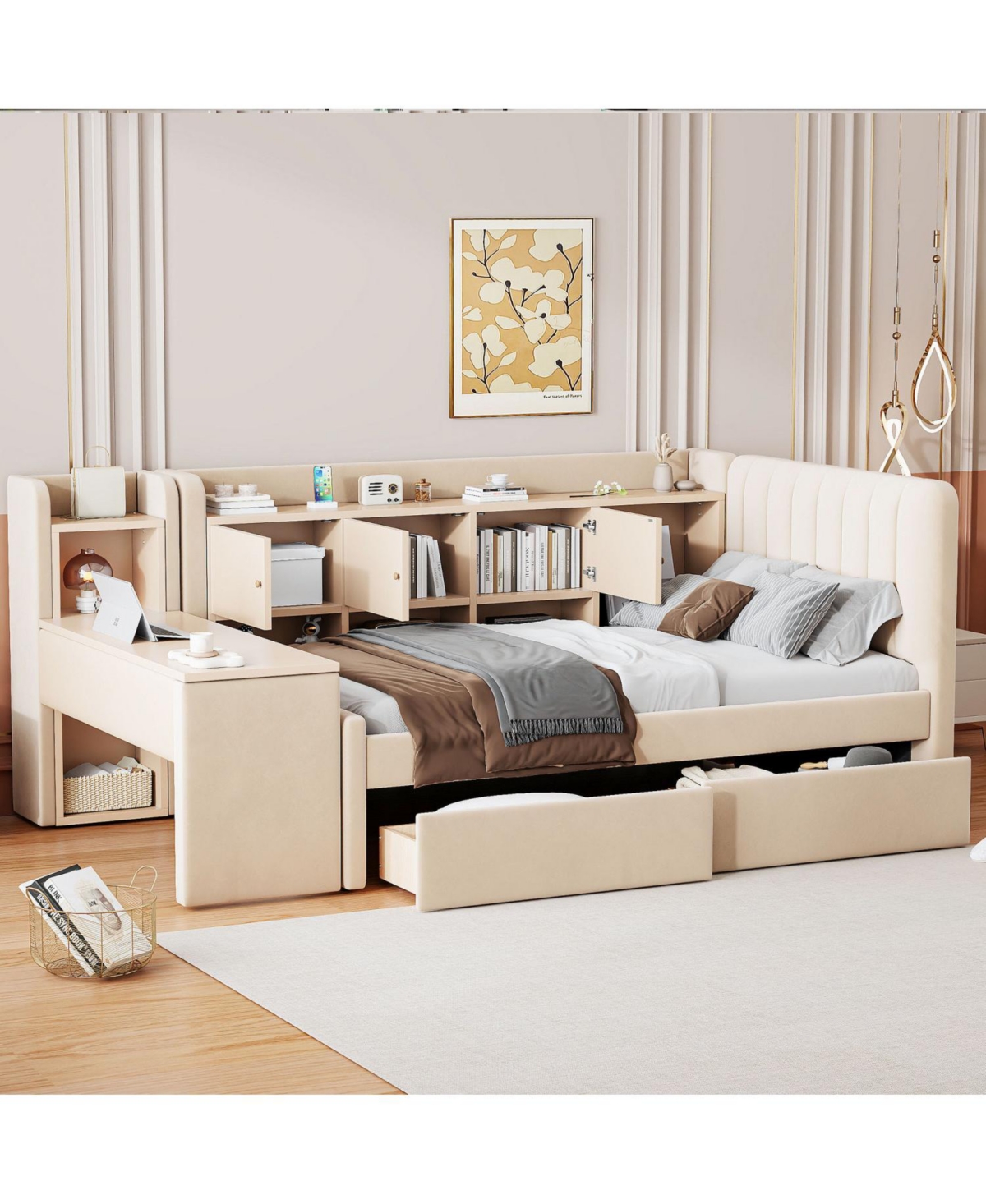 Click here for Streamdale Furniture Upholstered Daybed with Drawe... prices
