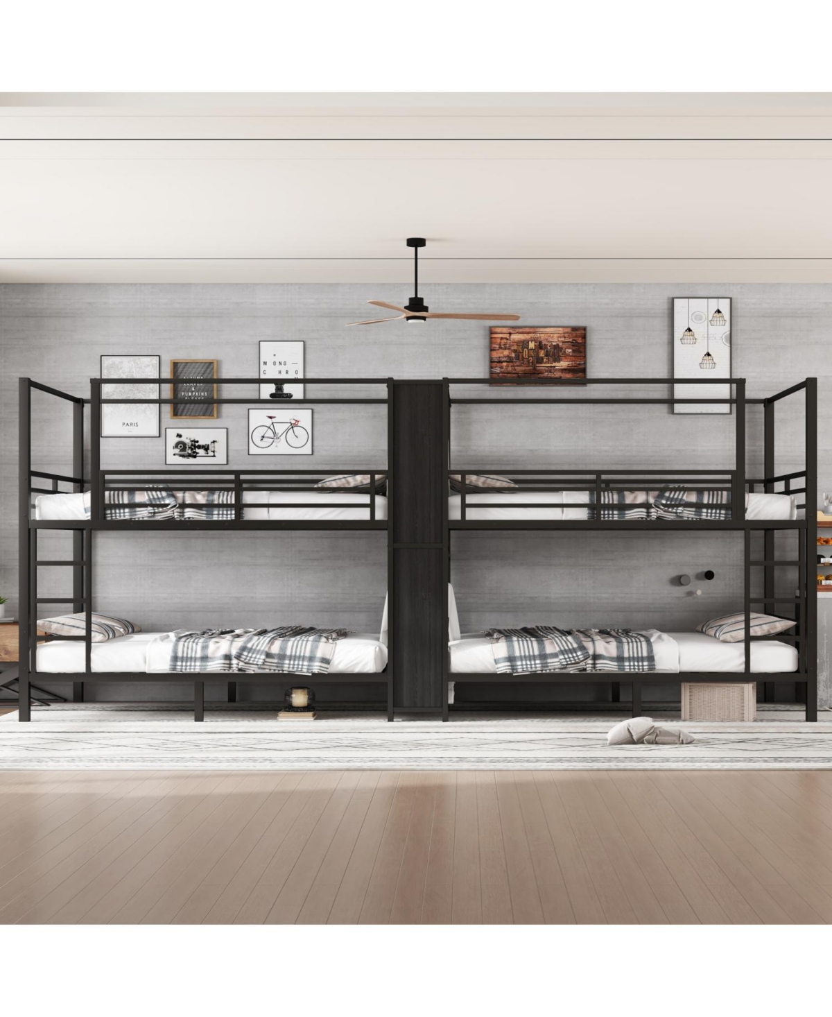 Click here for Streamdale Furniture Quadruple Metal Bunk Bed w/ S... prices