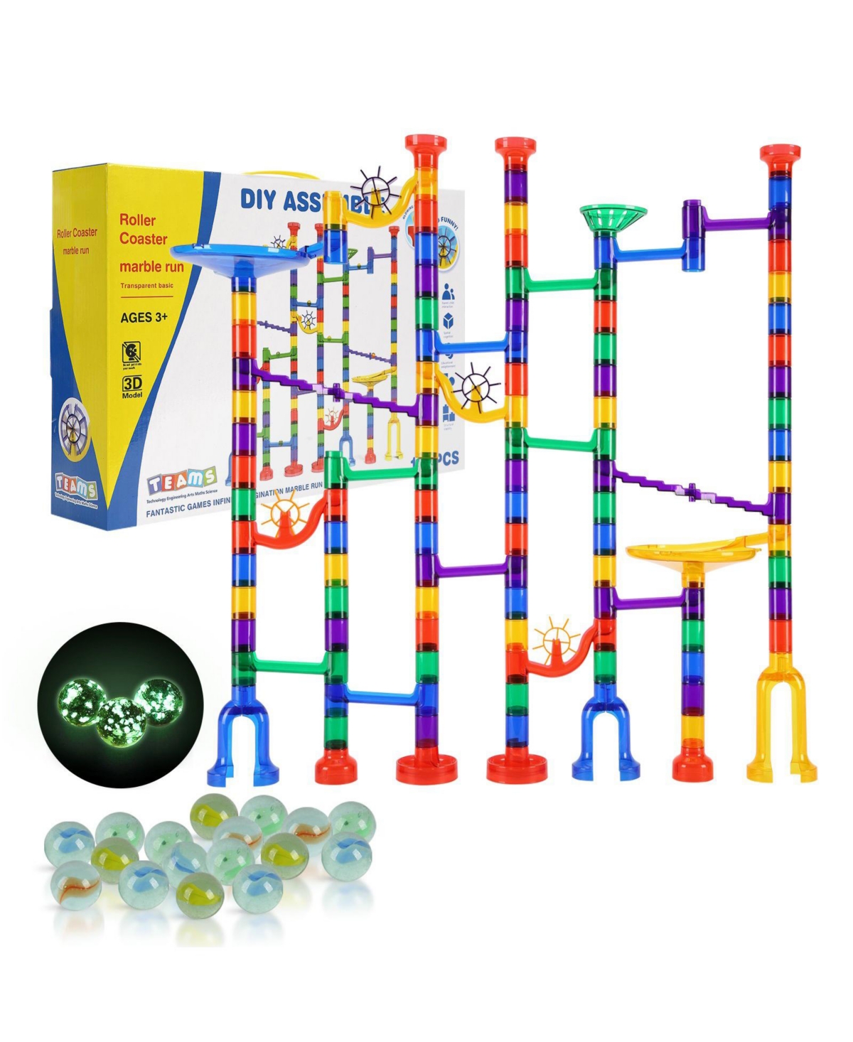 Click here for Sugift 145-Piece Marble Run Set with Glow Marbles... prices