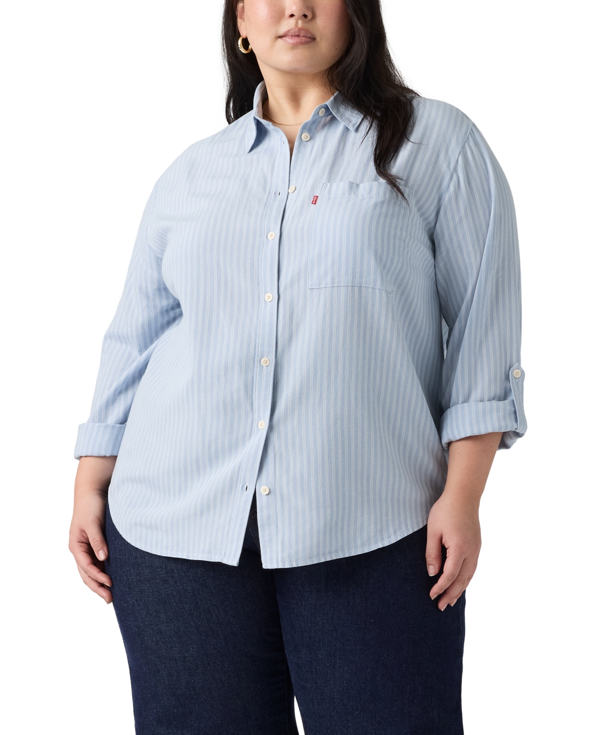Click here for Levis Plus Size Darlene Collared Neck Shirt - Cann... prices