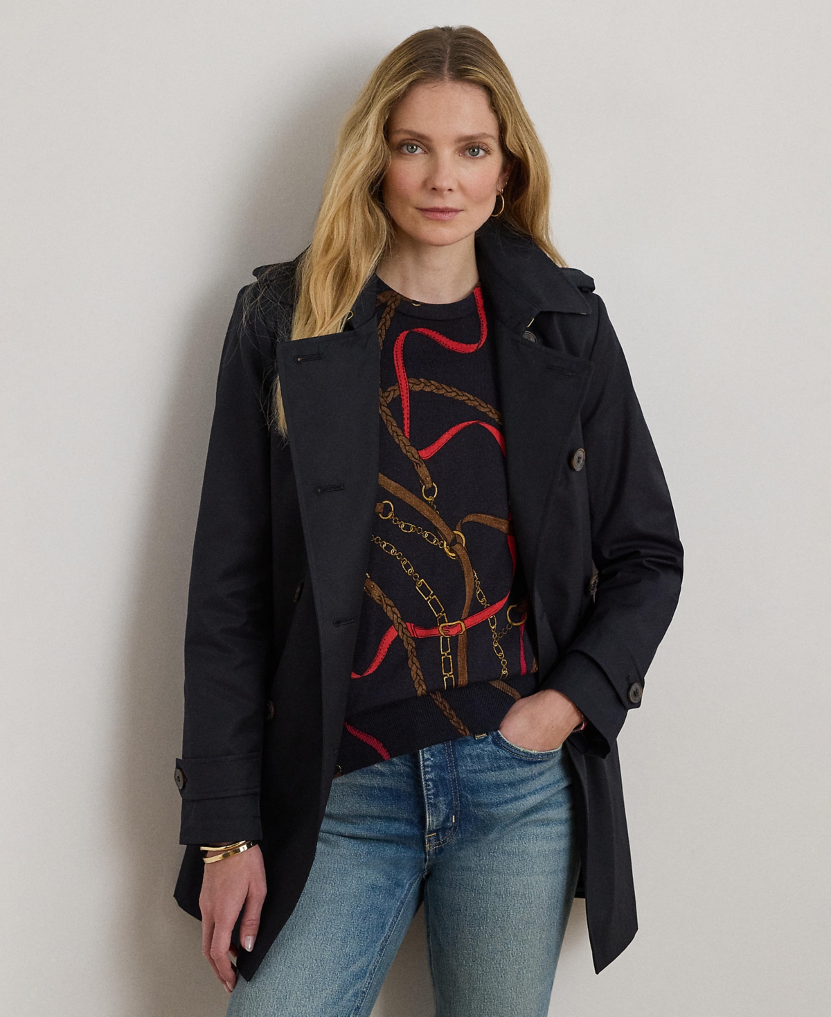 Click here for Lauren Ralph Lauren Womens Short Belted Trench Coa... prices