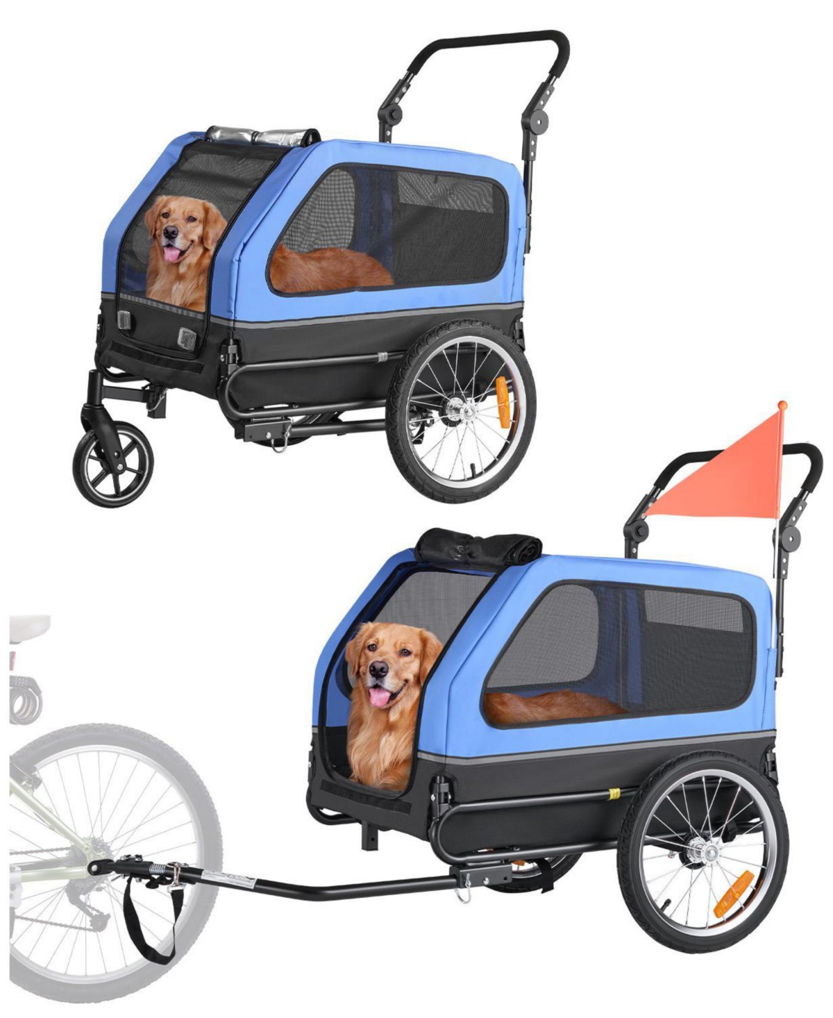Click here for Cozito 2-in-1 Foldable Pet Bike Trailer & Stroller... prices