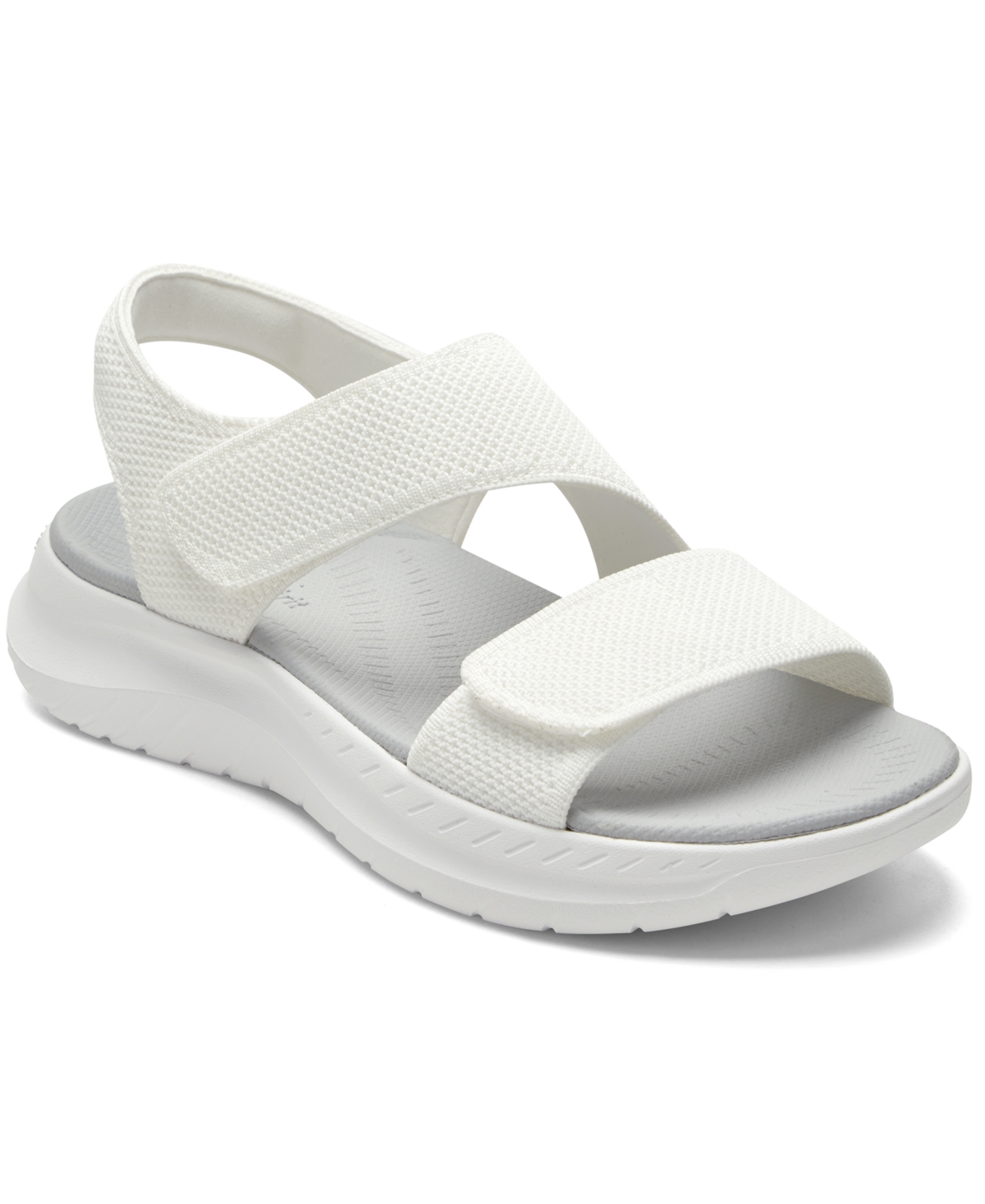 Easy Spirit Womens Dreda Double Adjustable Band Slingback Sandals - White