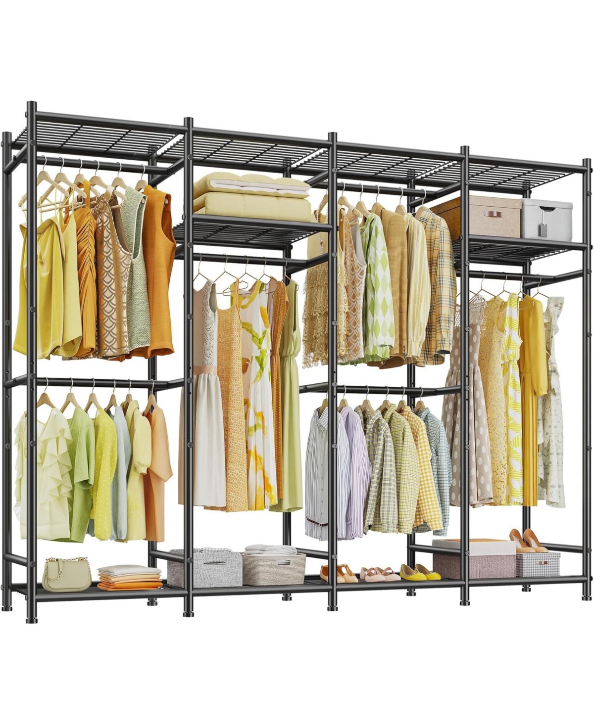Click here for Raybee Portable Closet Clothes Rack with 6 Hang Ro... prices