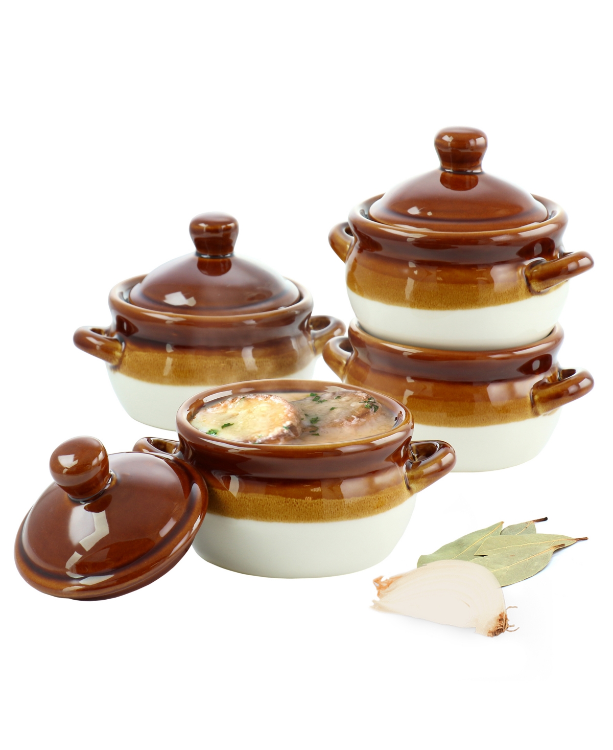 Click here for Elama French Onion Double Handle Soup Bowls  Set o... prices