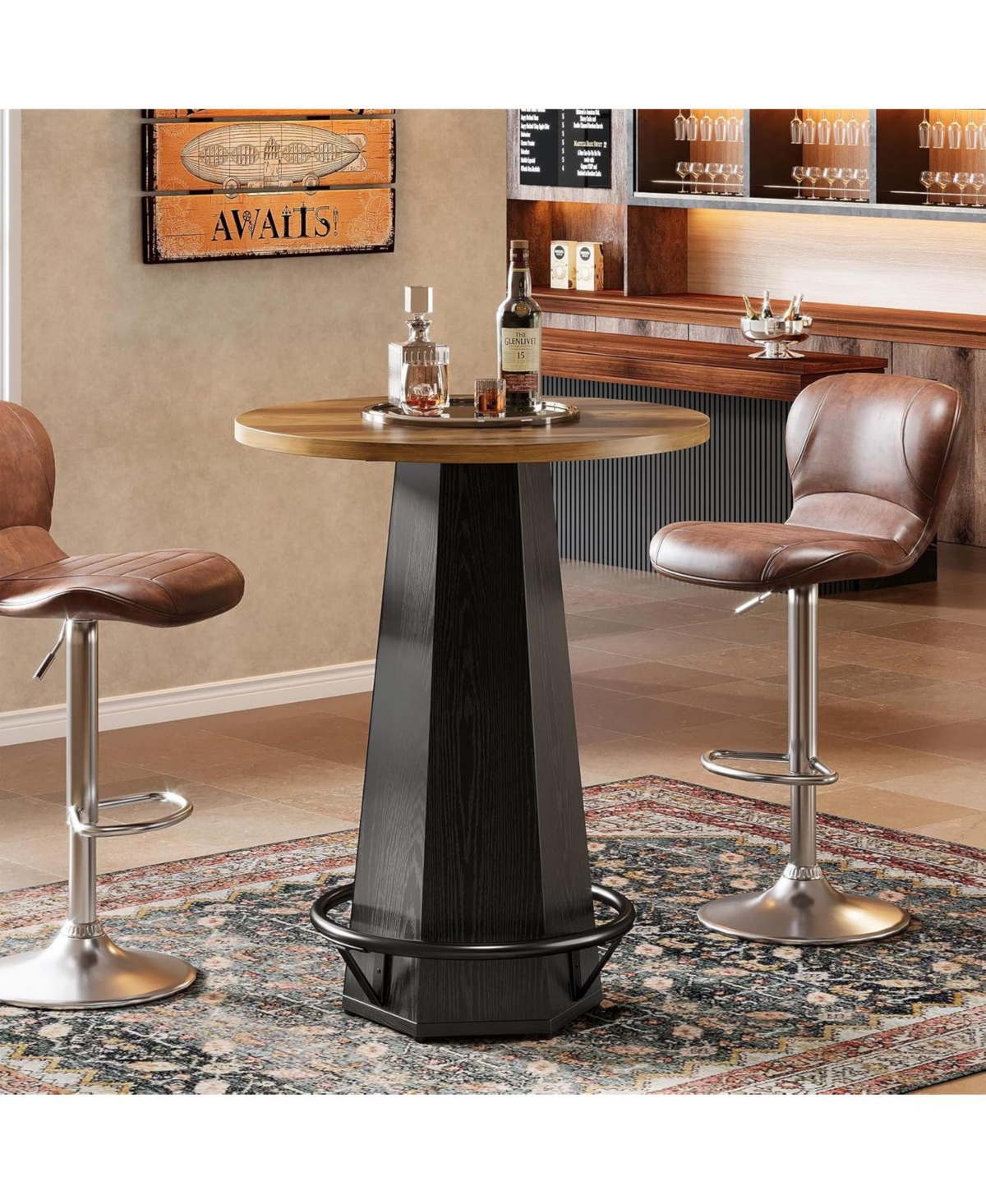 Click here for Tribesigns Round Bar Pub Table  39.4" H Bistr... prices