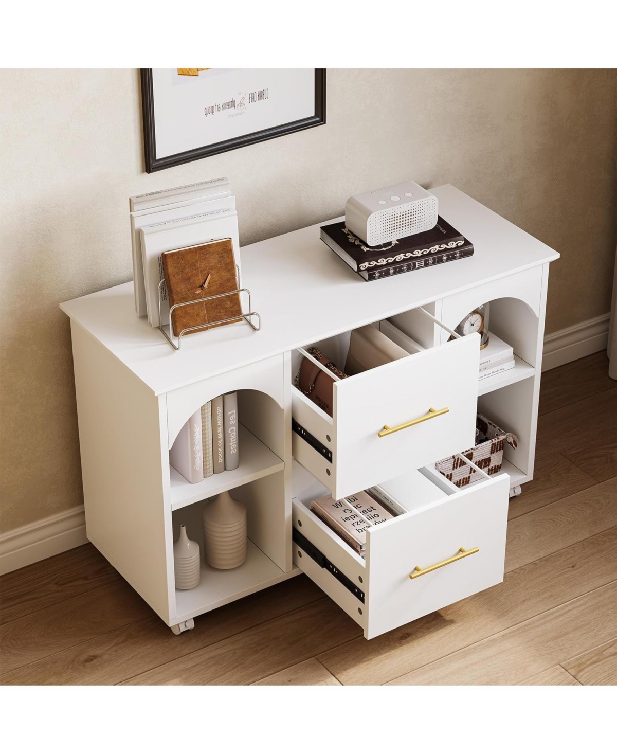 Click here for Tribesigns 39-Inch Rolling Cabinet  2 Drawer Mobil... prices