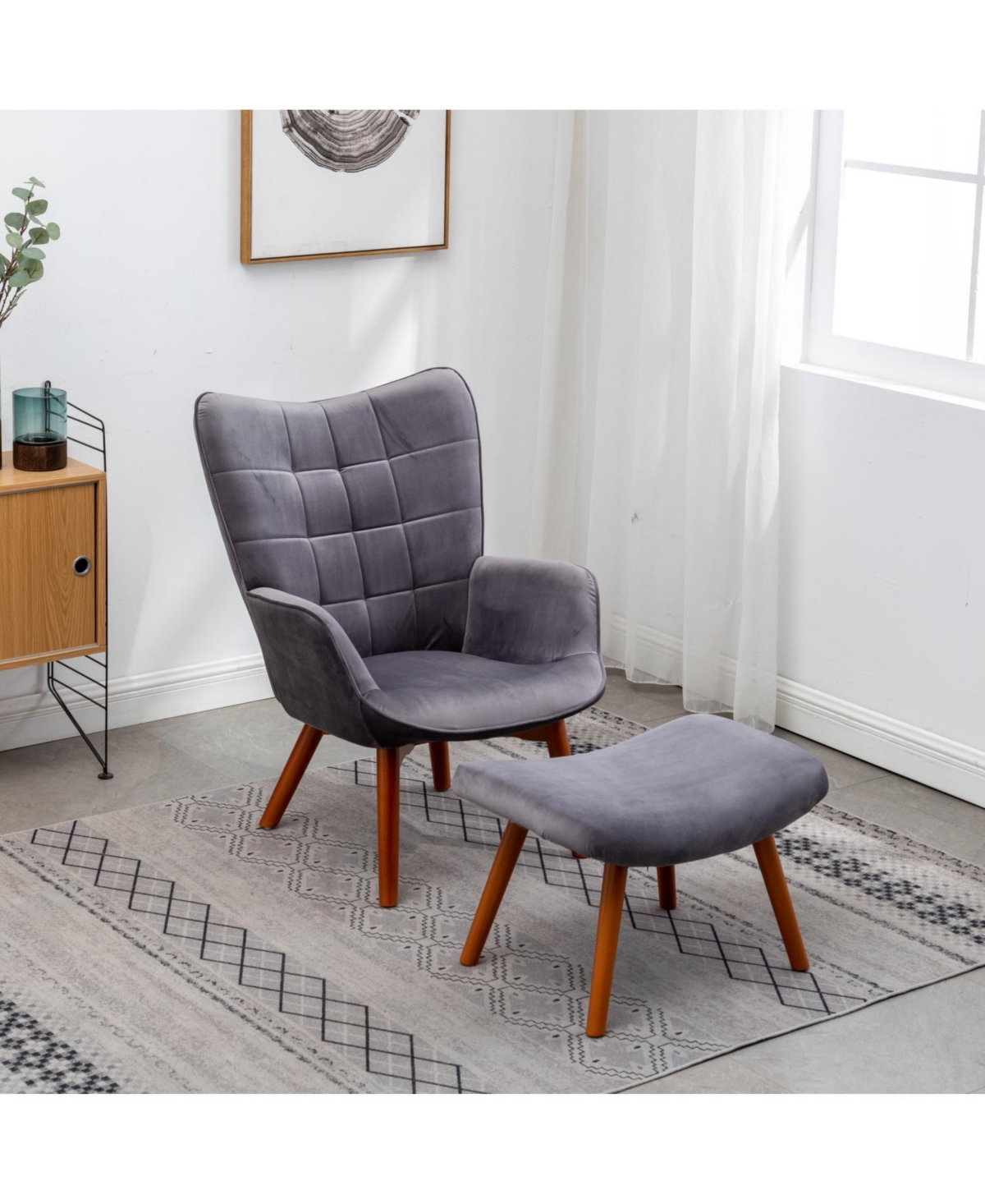 Click here for Simplie Fun Contemporary Silky Velvet Tufted Accen... prices