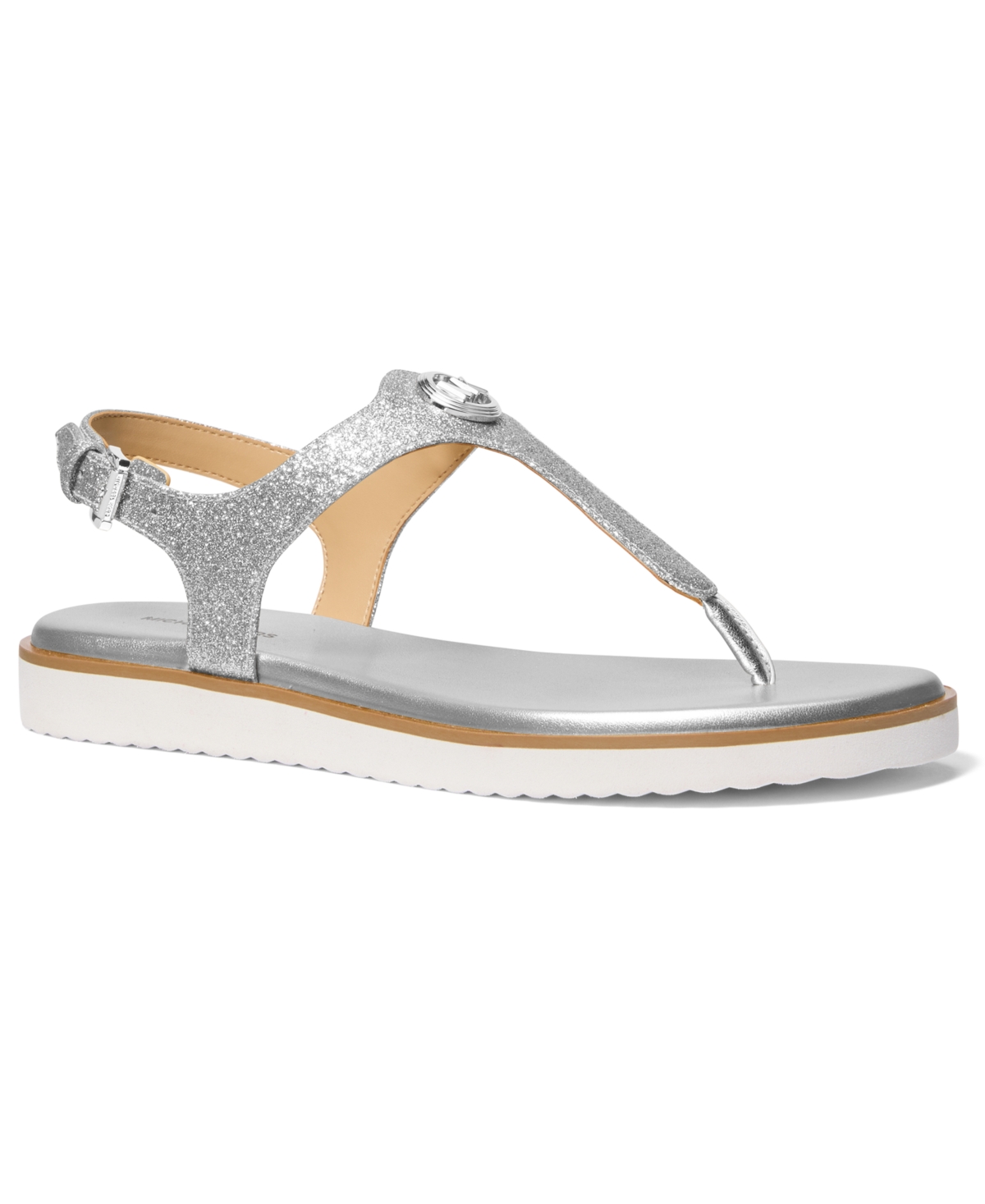 Click here for Michael Kors Womens Val Thong Round Toe Flat Sanda... prices