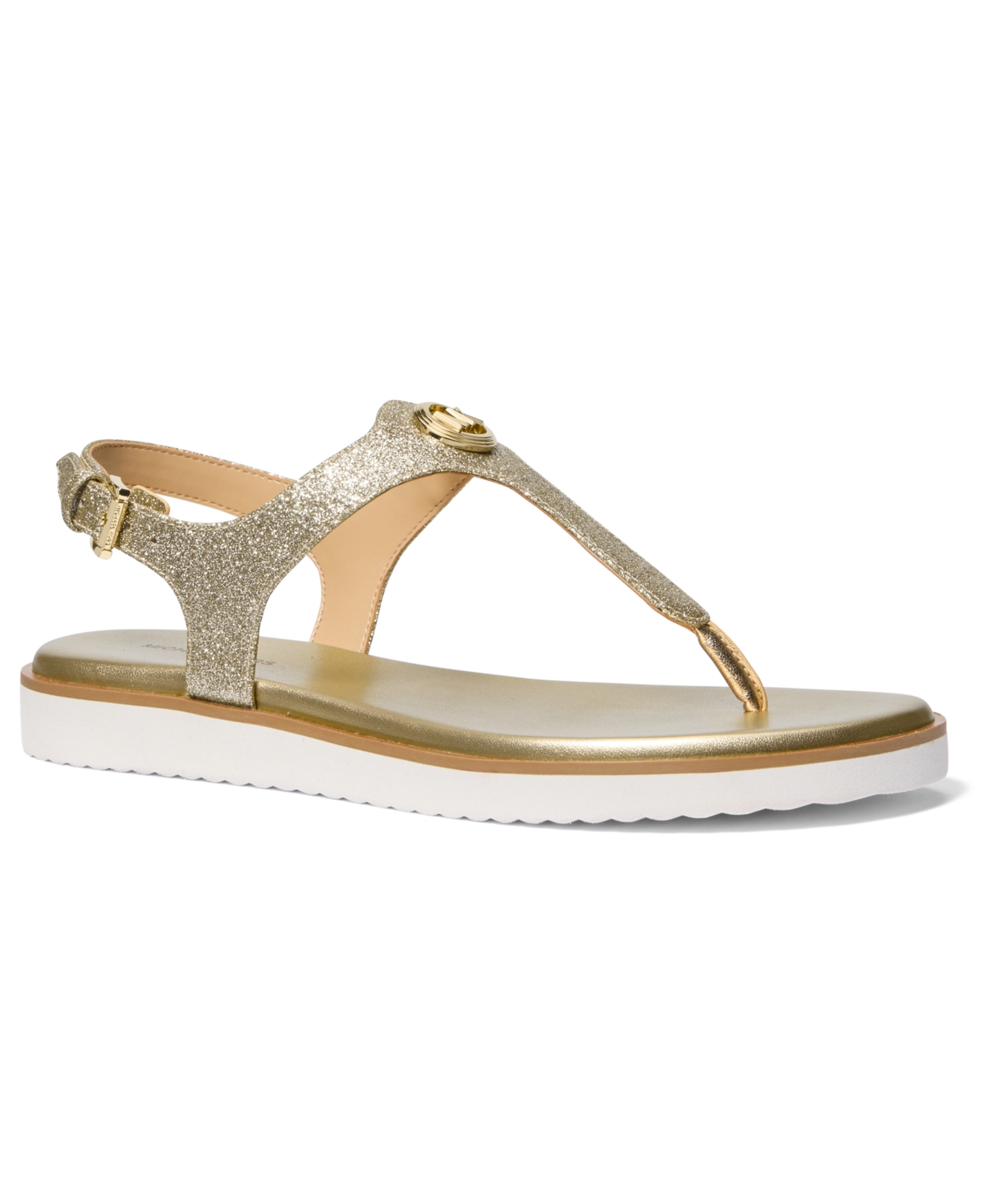 Click here for Michael Kors Womens Val Thong Round Toe Flat Sanda... prices