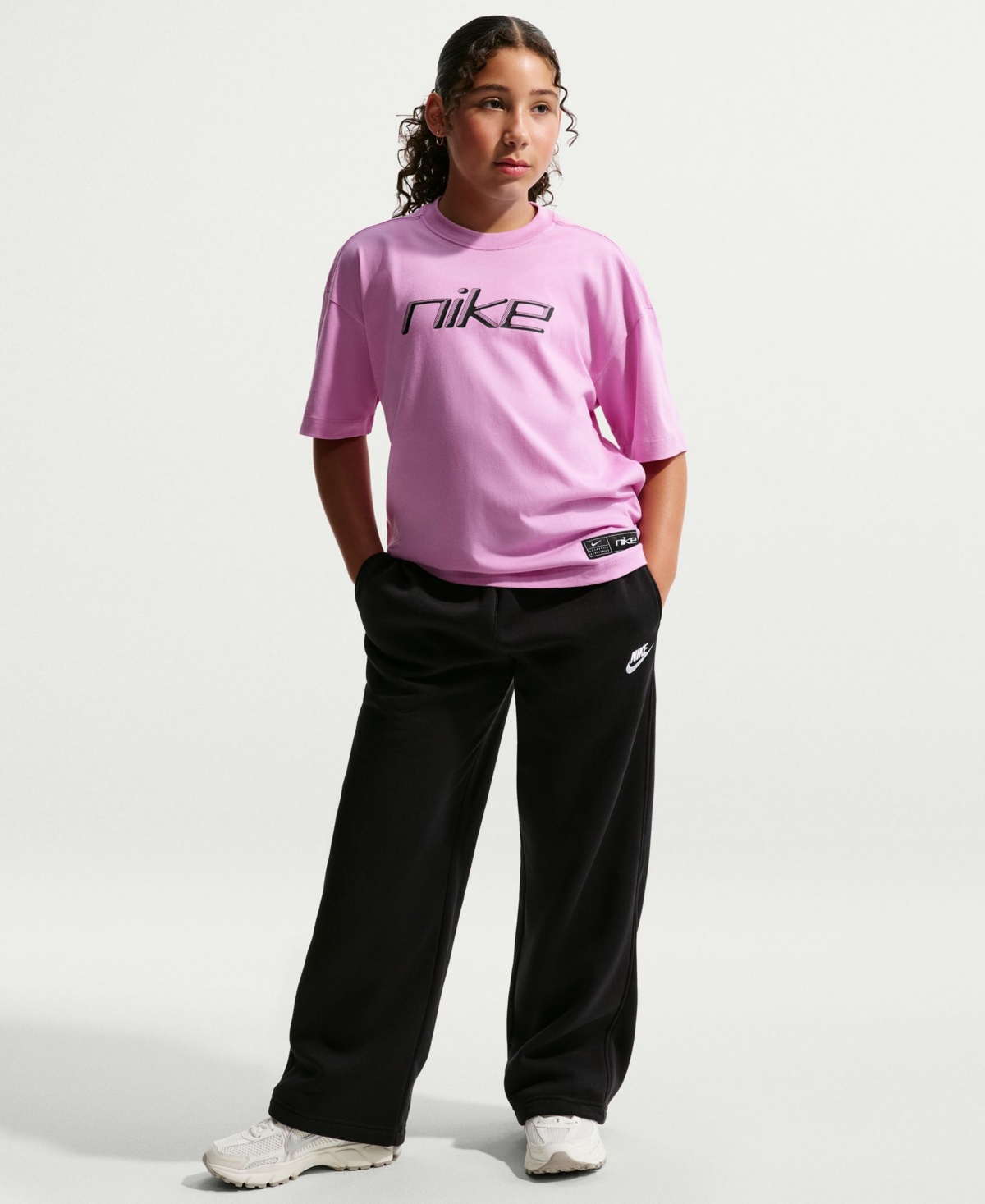 Click here for Nike Sportswear Girls 7-16 Loose Open-Hem Pants -... prices
