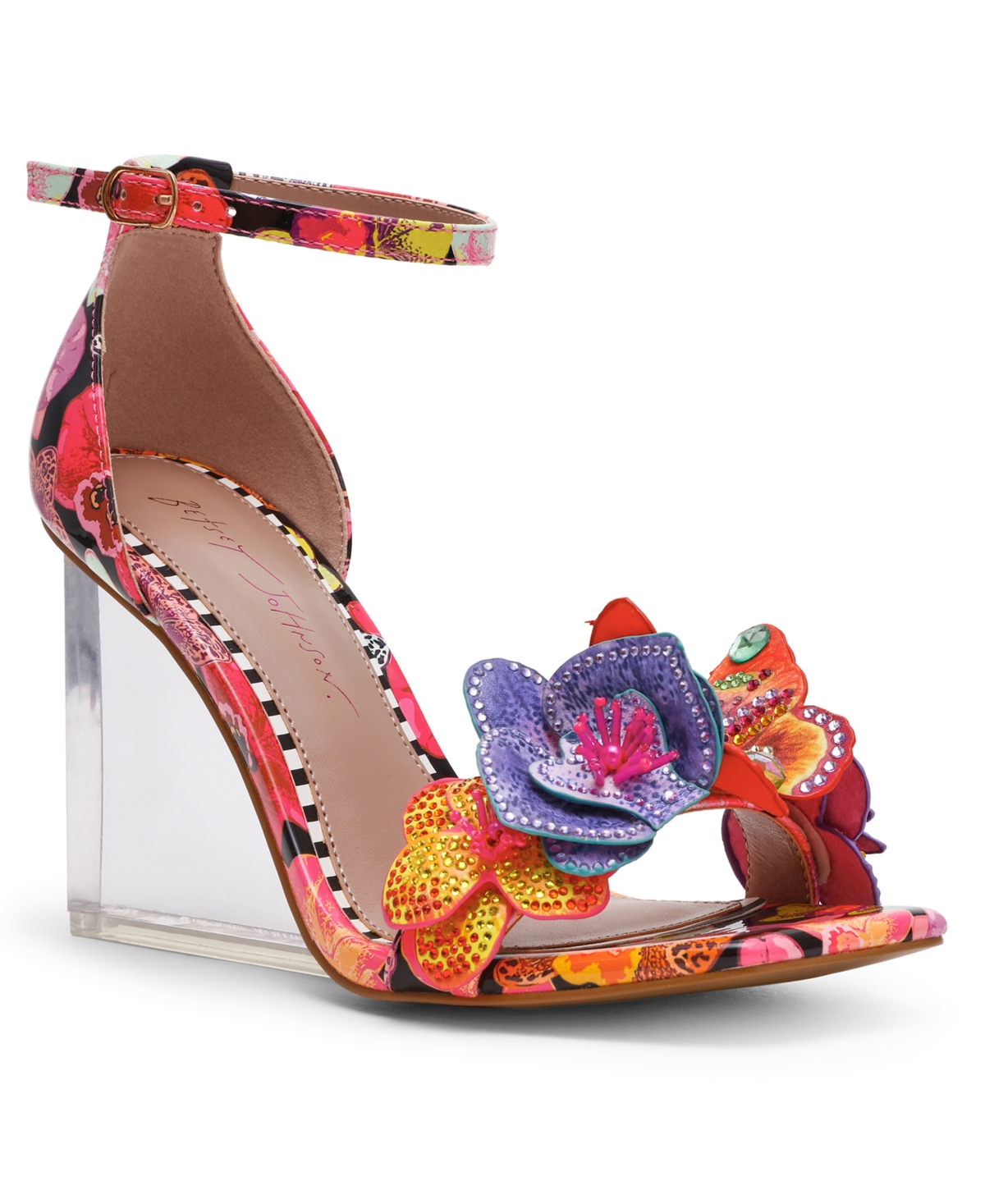 Click here for Betsey Johnson Womens Santino Floral Wedge Heel Sa... prices