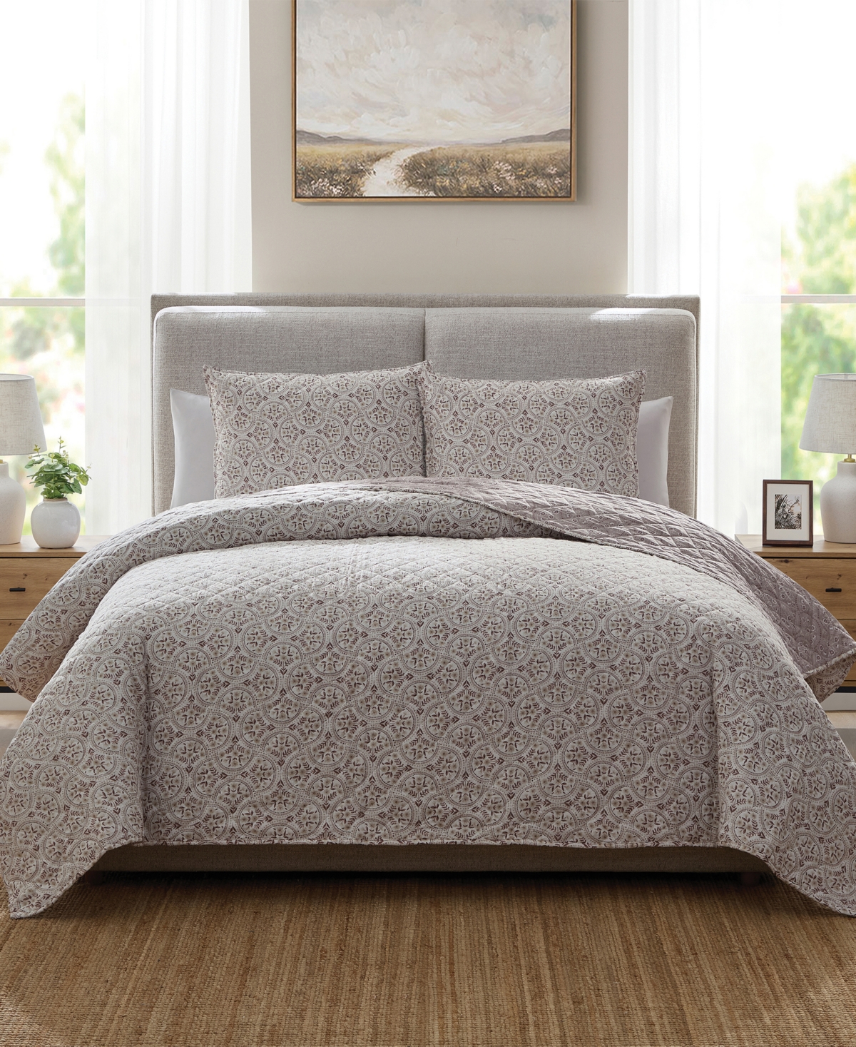 Click here for Becki Owens Trellis Floral 3-Pc. Quilt Set  Full/Q... prices