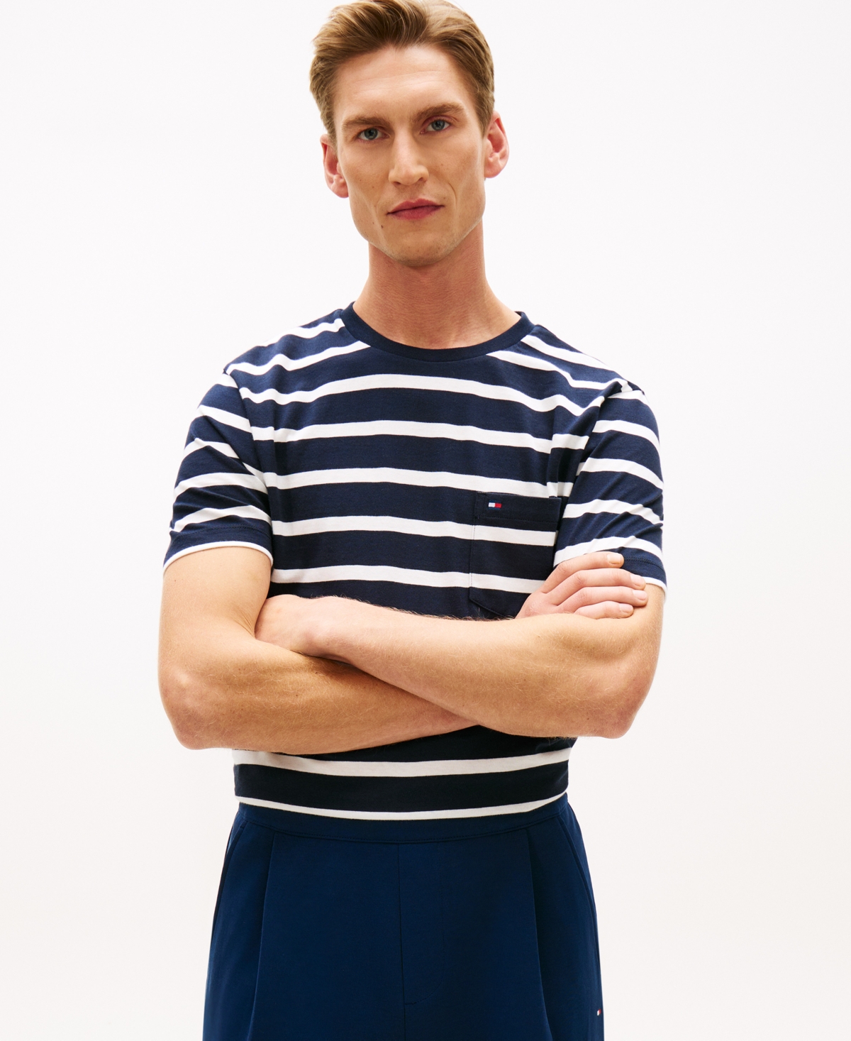 Click here for Tommy Hilfiger Mens Regular-Fit Essential Stripe T... prices