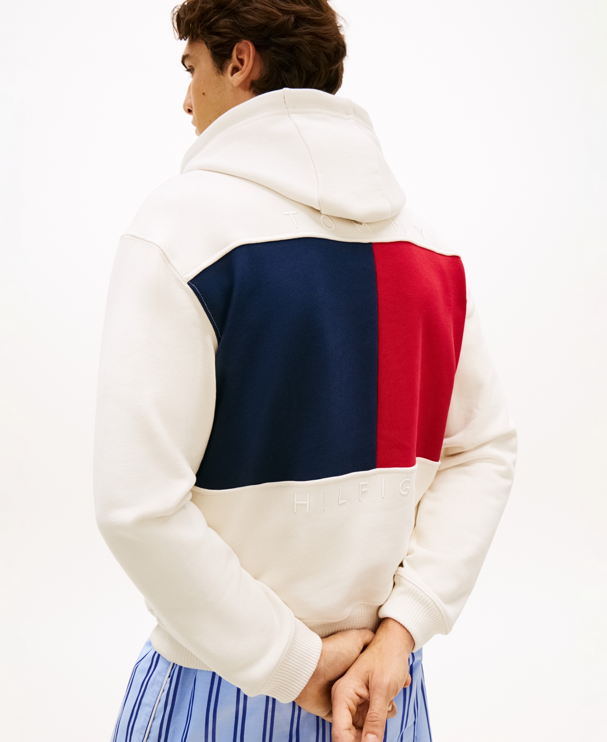 Click here for Tommy Hilfiger Mens Embroidered Flag Hoodie  Regul... prices
