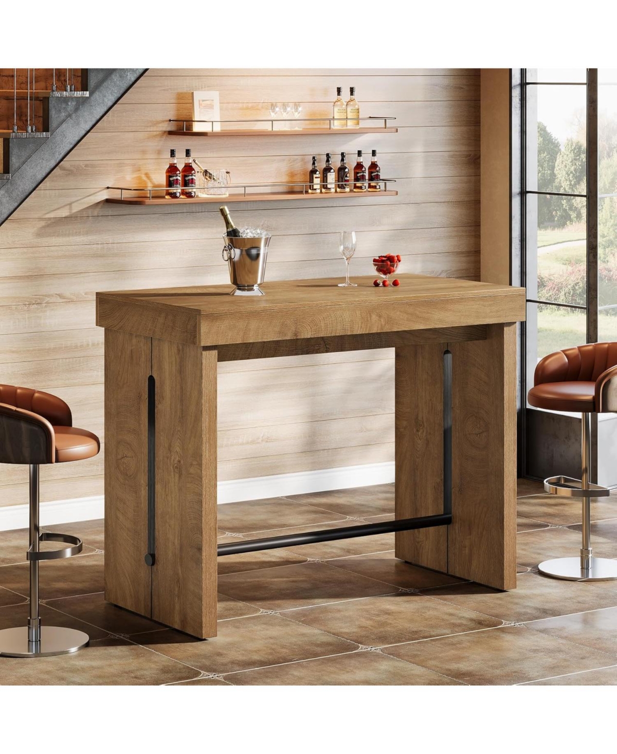 Click here for Tribesigns Bar Table  41.3" Pub Table with Me... prices