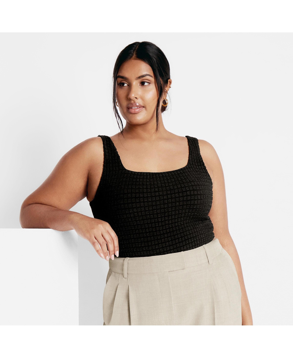 Click here for City Chic Womens Elia Top - Black prices