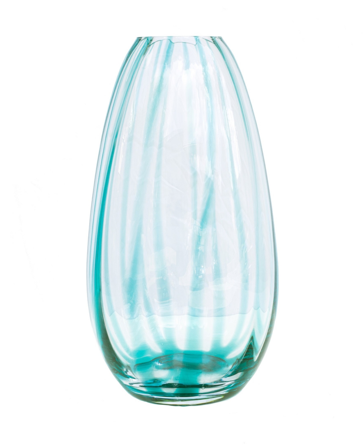 Click here for Vietri Bolla Glass Medium Pleated Vase - Blue prices