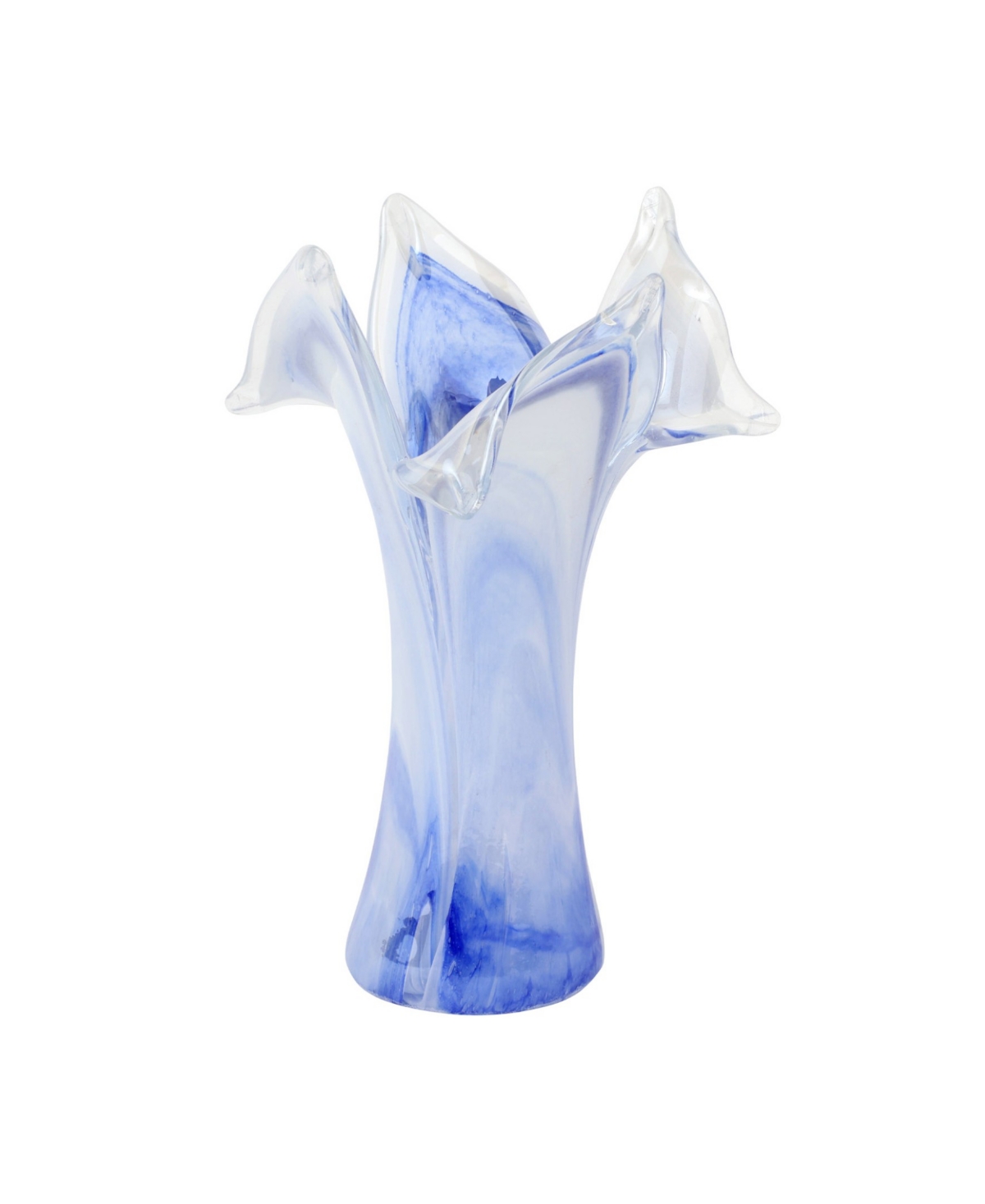 Click here for Vietri Onda 8 oz. Glass Cobalt Twisted Flower Vase... prices